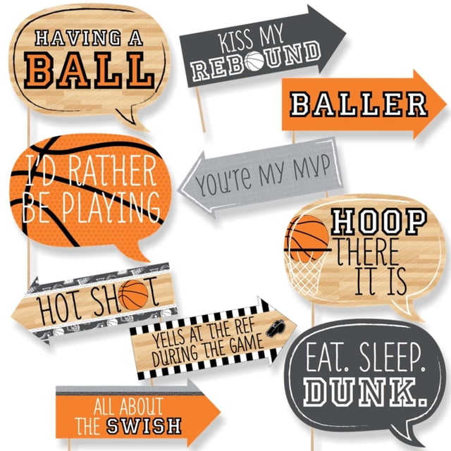 Big Dot of Happiness Nothin' but Net - Basketball Party Photo Booth ...
