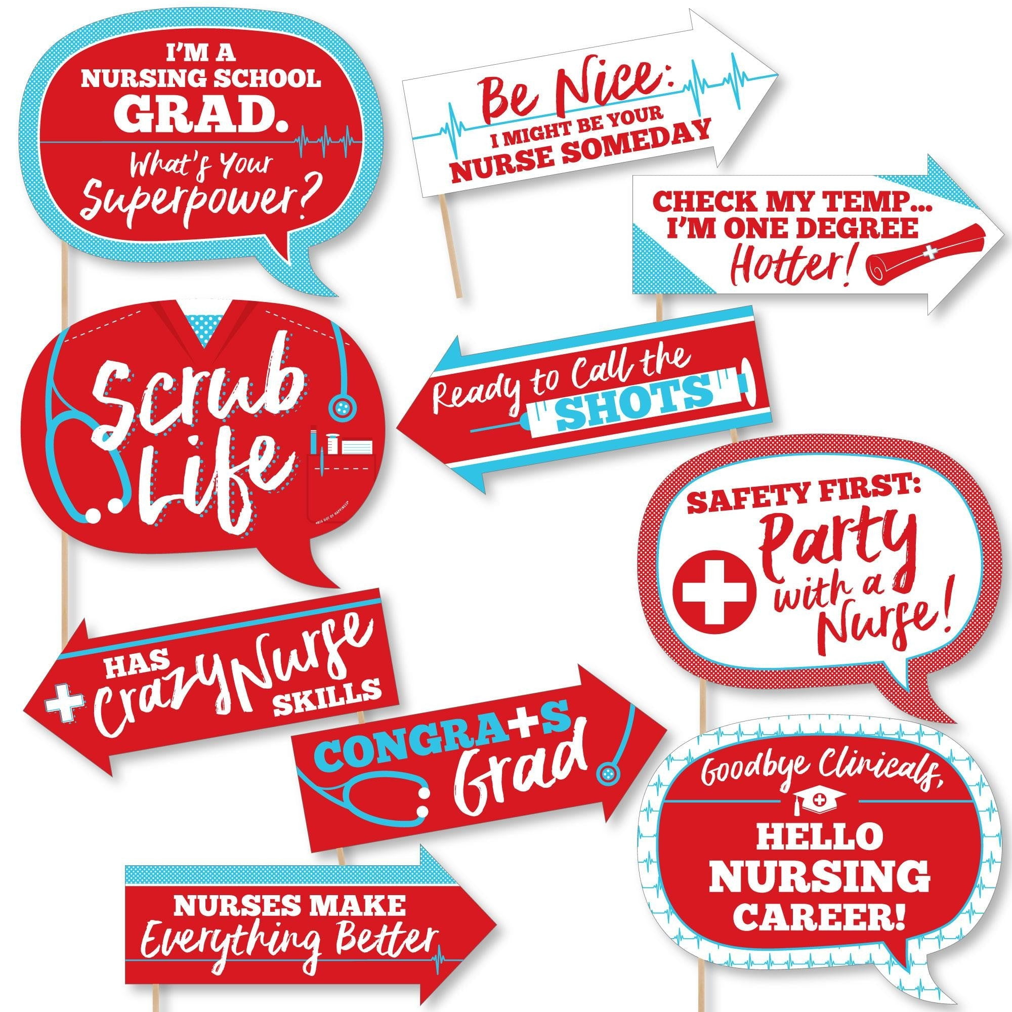 Big Dot of Happiness Funny Nurse Graduation - Medical Nursing ...