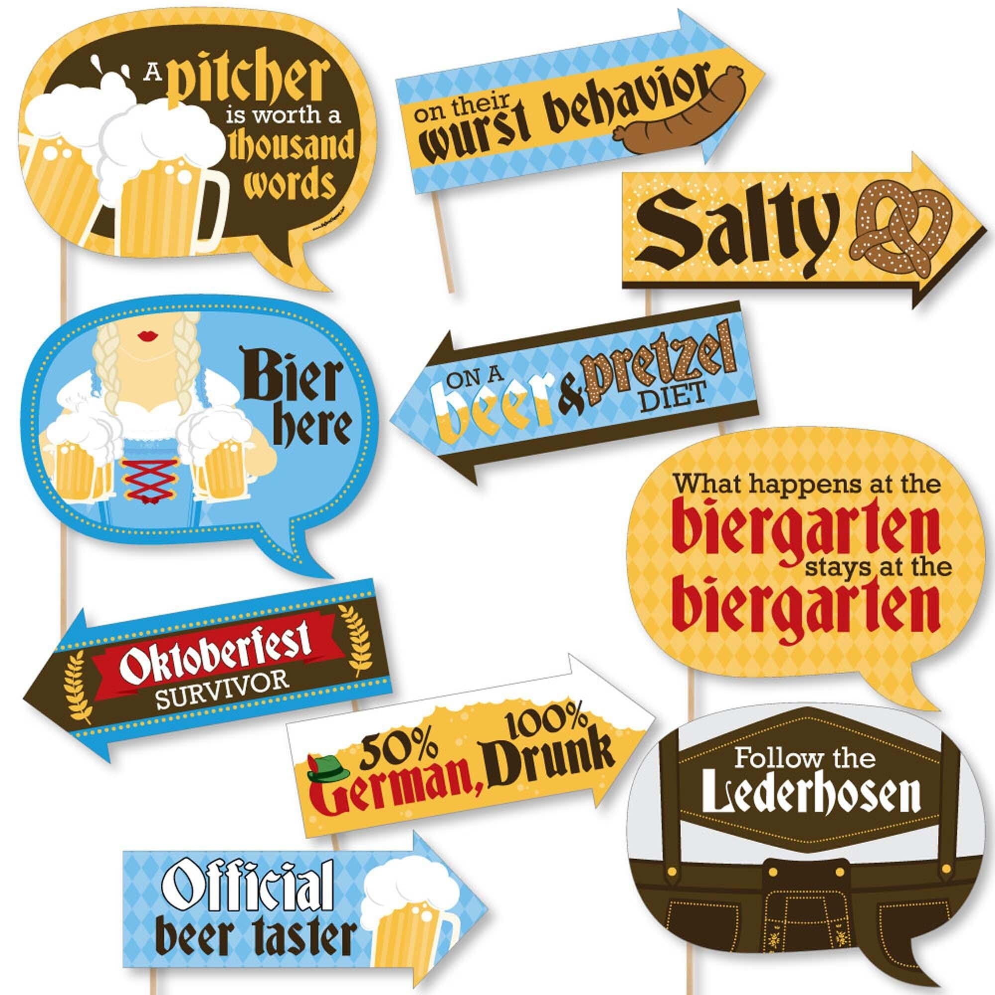 Big Dot of Happiness Funny Oktoberfest - Beer Festival Photo Booth ...