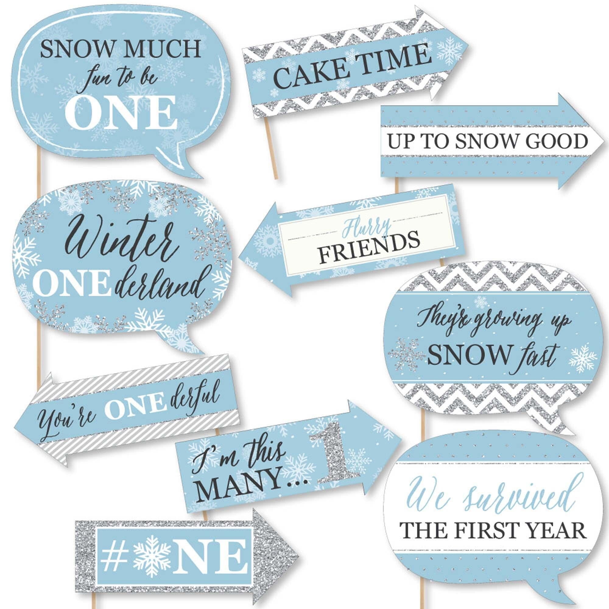 Big Dot Of Happiness Onederland - Snowflake Winter Wonderland First ...