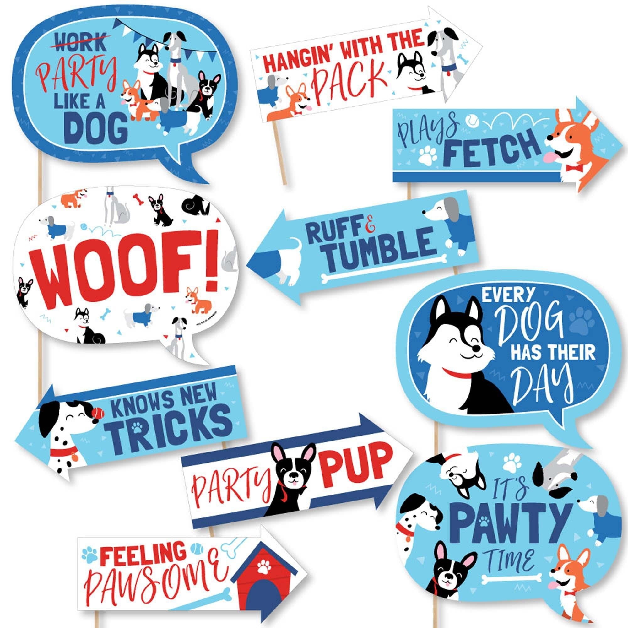 Big Dot of Happiness Funny Pawty Like a Puppy - Dog Baby Shower or ...