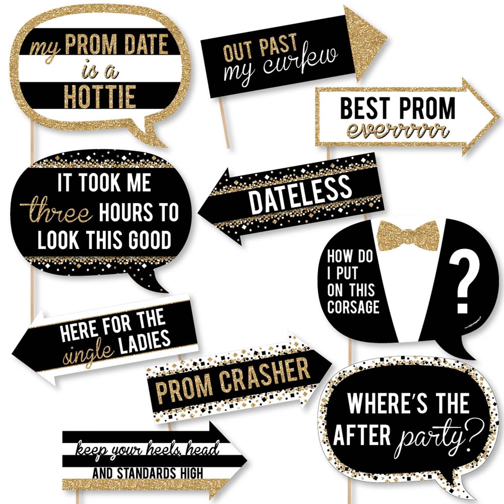 Big Dot of Happiness Funny Prom - Prom Night Party Photo Booth Props ...