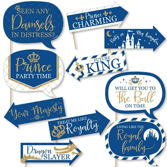 Big Dot of Happiness Funny Royal Prince Charming - Baby Shower or ...