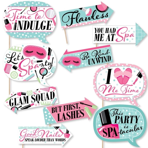 Big Dot of Happiness Funny Spa Day - Girls Makeup Party Photo Booth ...
