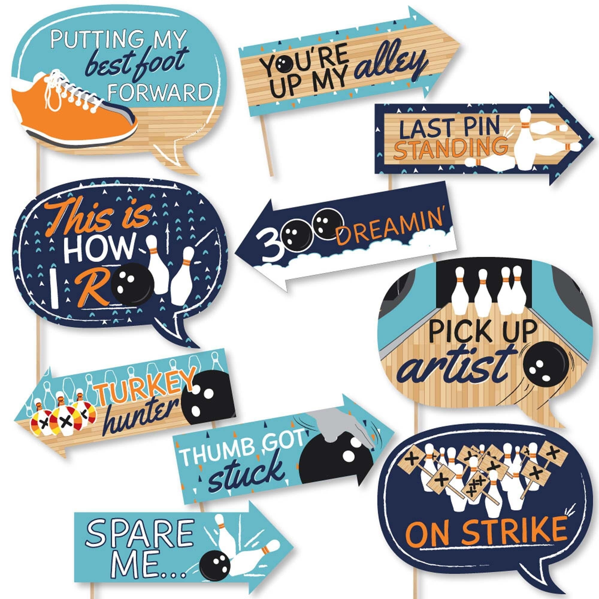 Big Dot of Happiness Funny Strike Up the Fun - Bowling - Birthday Party ...