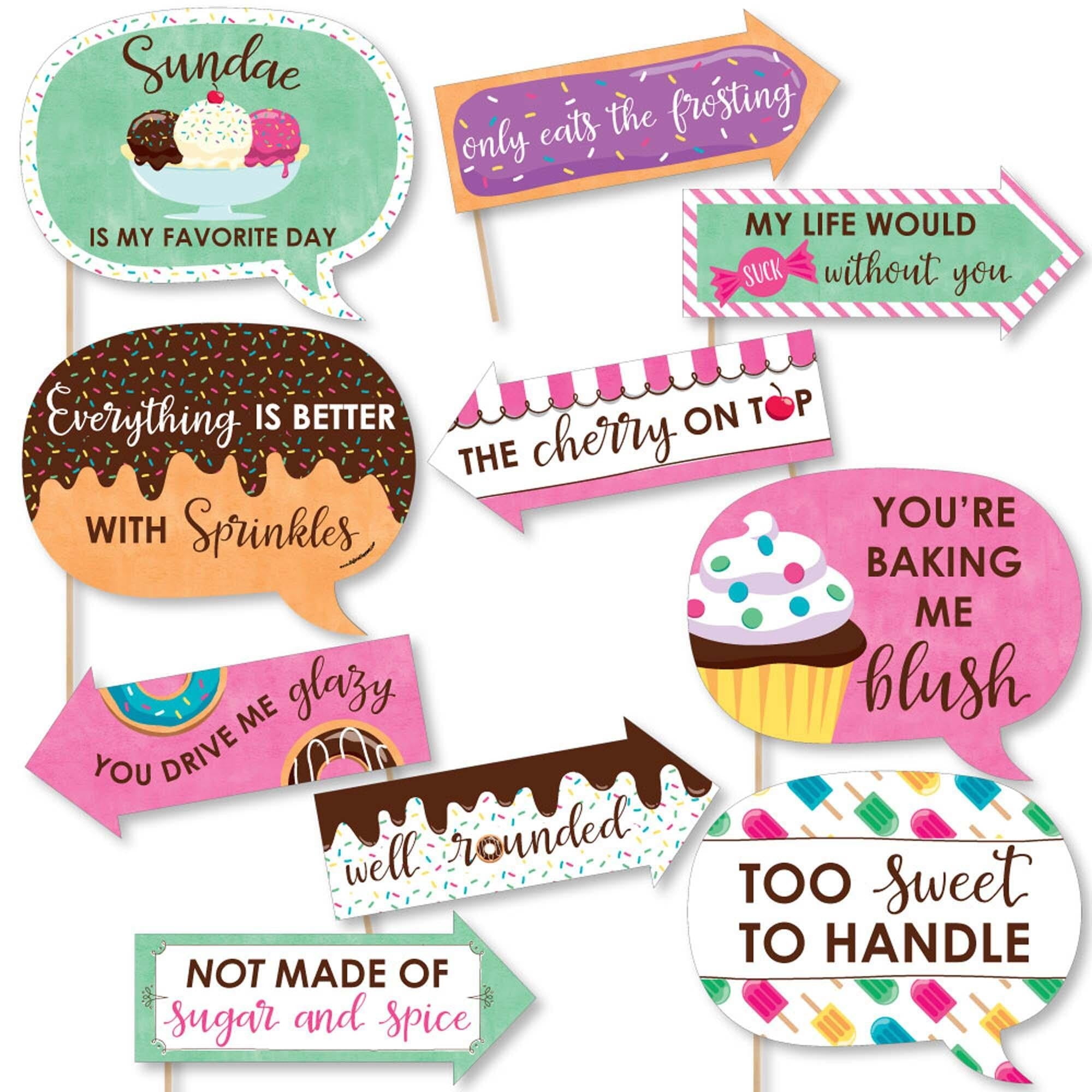 Big Dot of Happiness Funny Sweet Shoppe - Candy and Bakery Birthday ...
