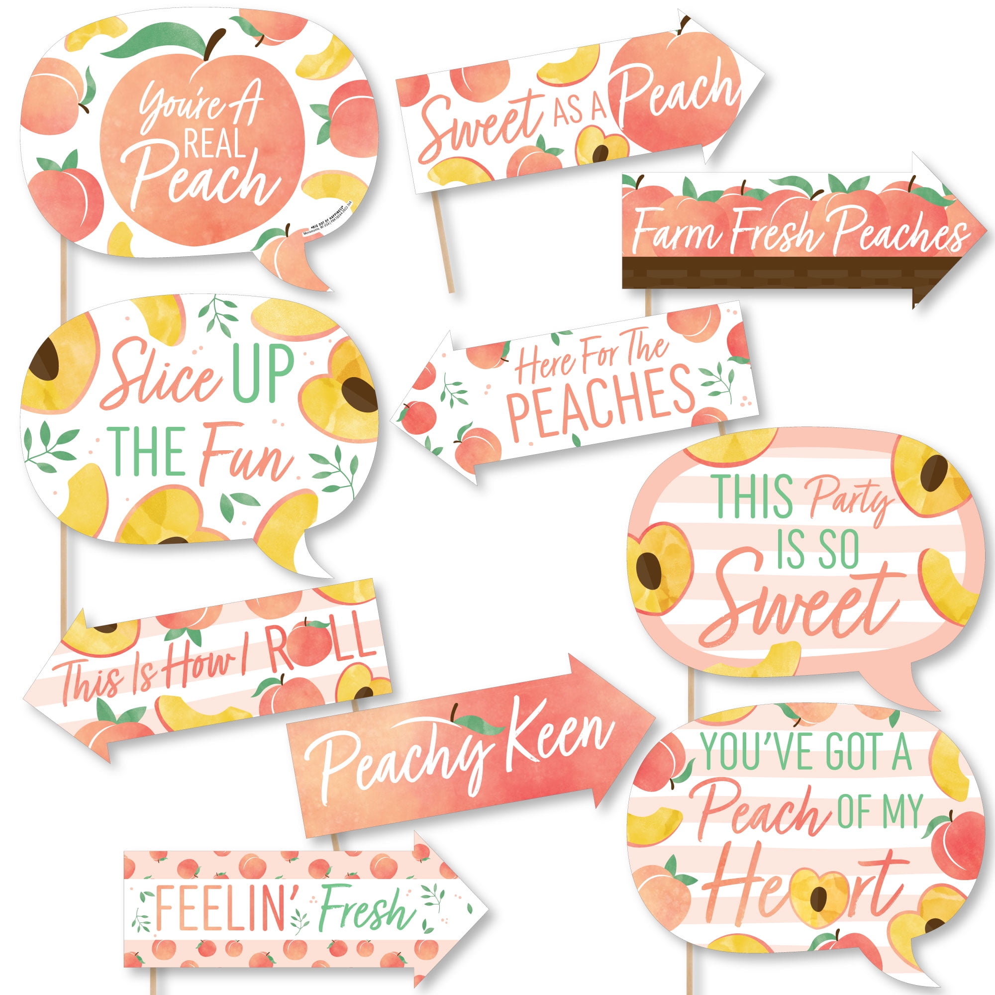 Big Dot of Happiness Funny Sweet as a Peach - Fruit Themed Baby Shower ...