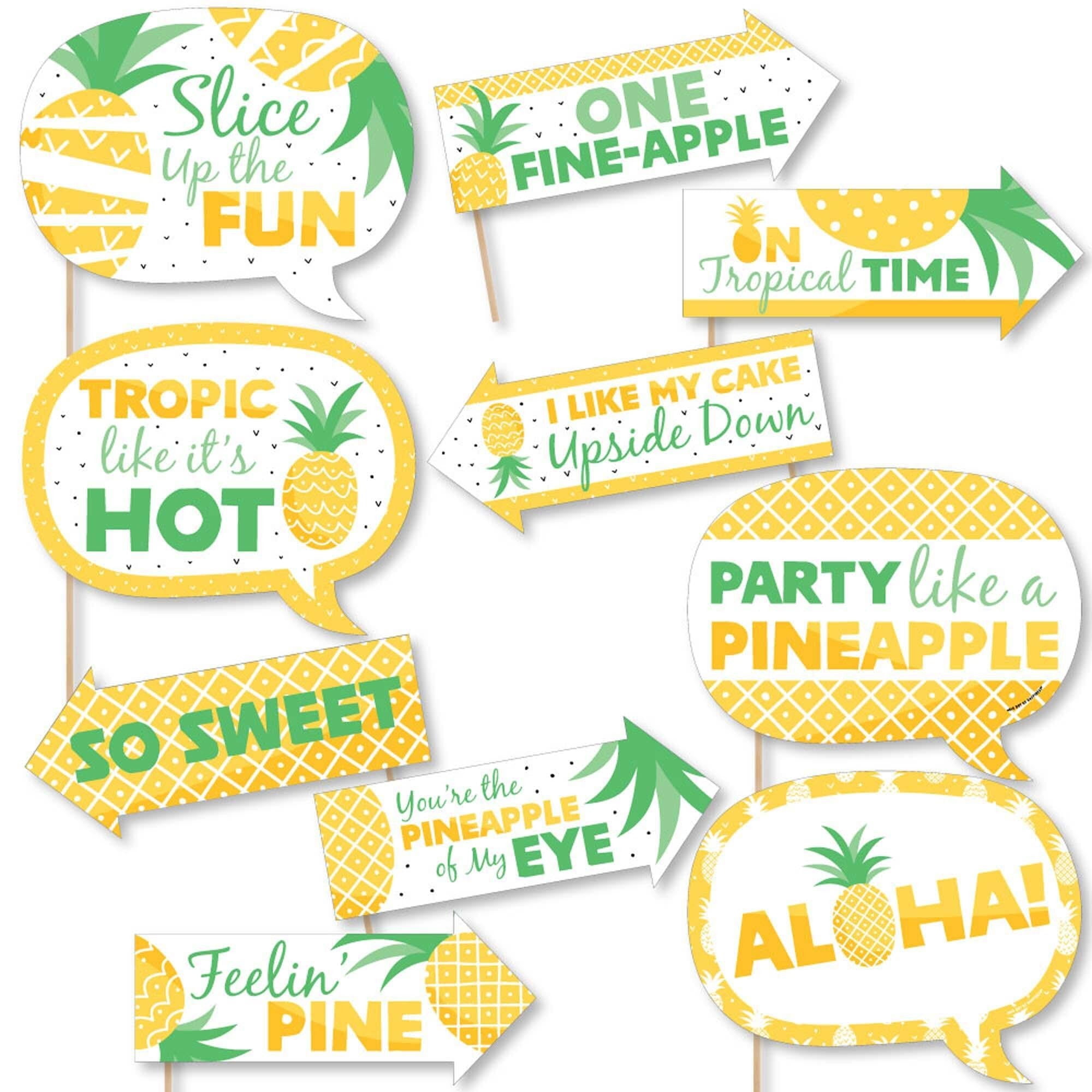 Big Dot of Happiness Funny Tropical Pineapple - Summer Party Photo ...