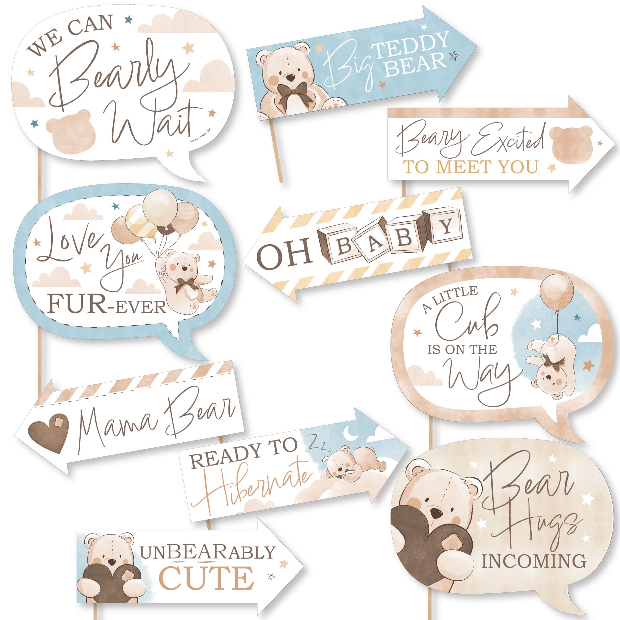 Big Dot of Happiness Funny We Can Bearly Wait - Teddy Bear Baby Shower ...