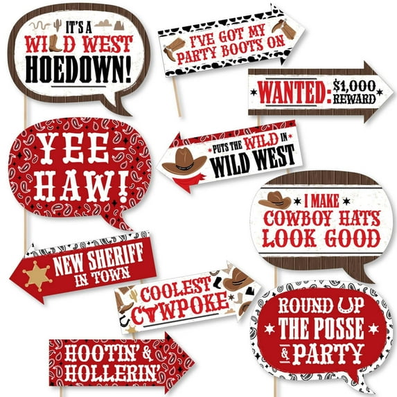 Big Dot of Happiness Funny Western Hoedown - Wild West Cowboy Party ...