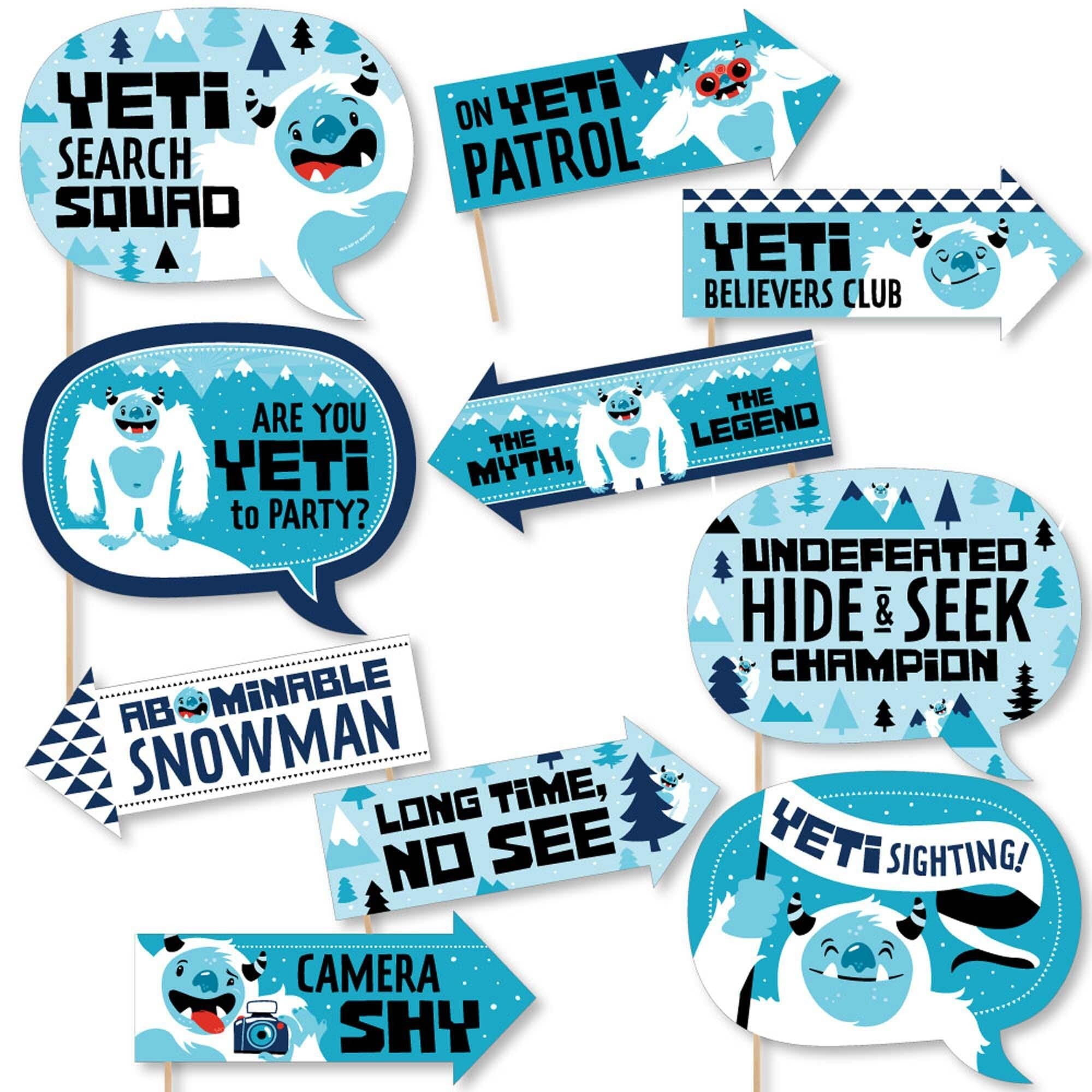 Big Dot of Happiness Funny Yeti to Party - Abominable Snowman Party or ...