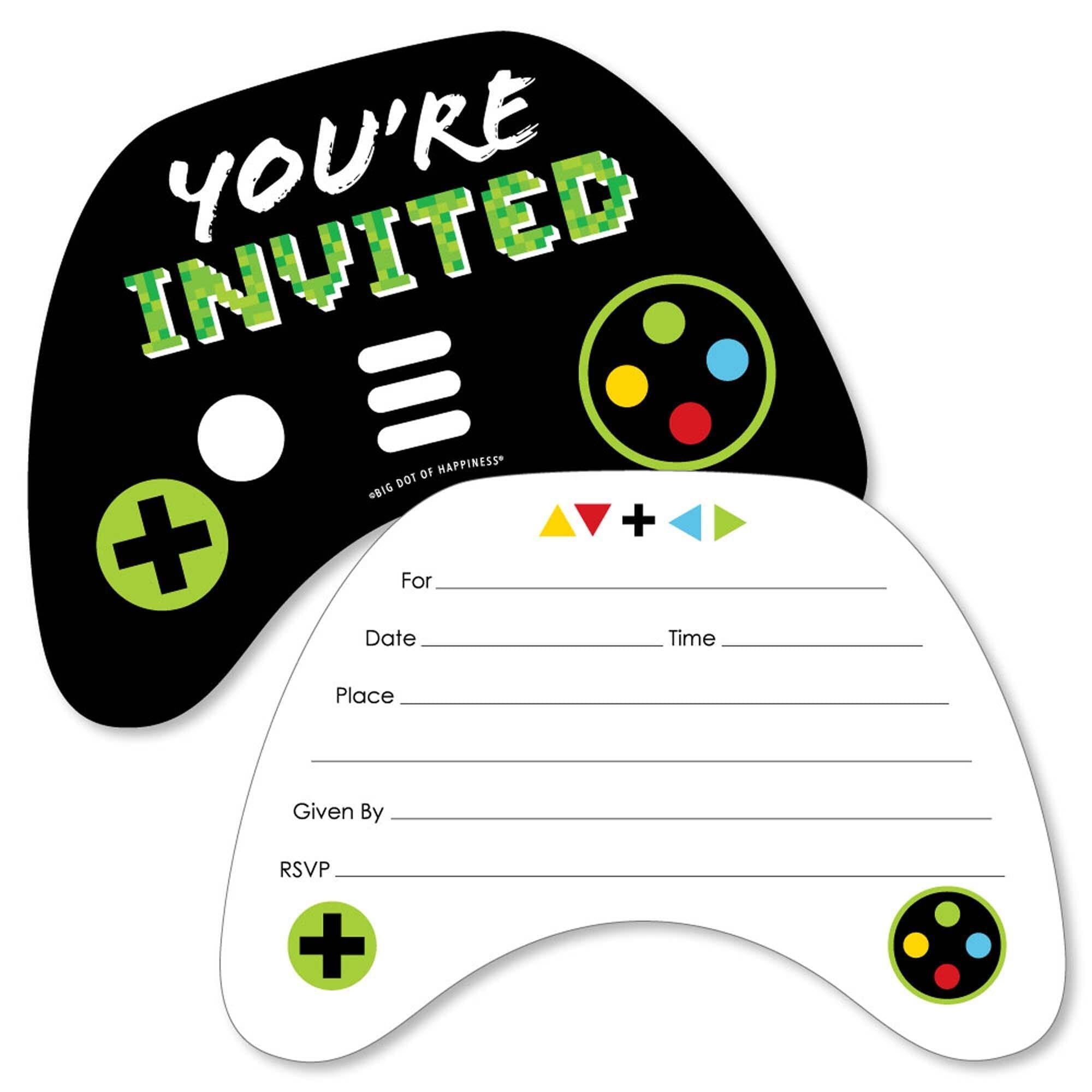 Big Dot of Happiness Game Zone - Kid's Pixel Video Game Party ...