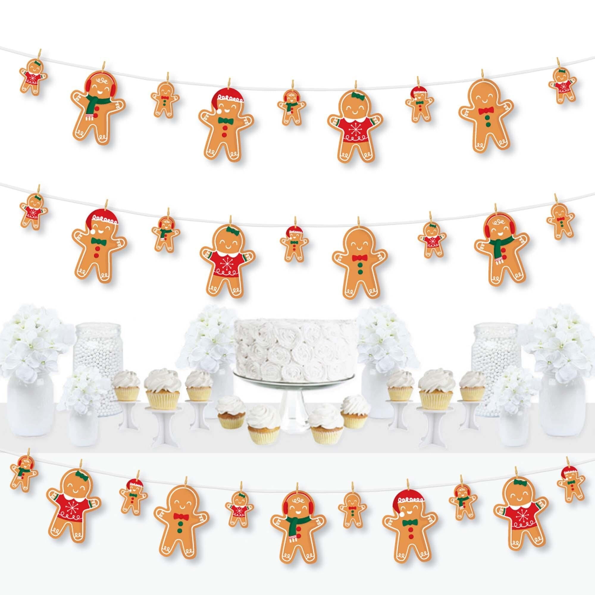 Big Dot of Happiness Gingerbread Christmas - Gingerbread Man Holiday ...