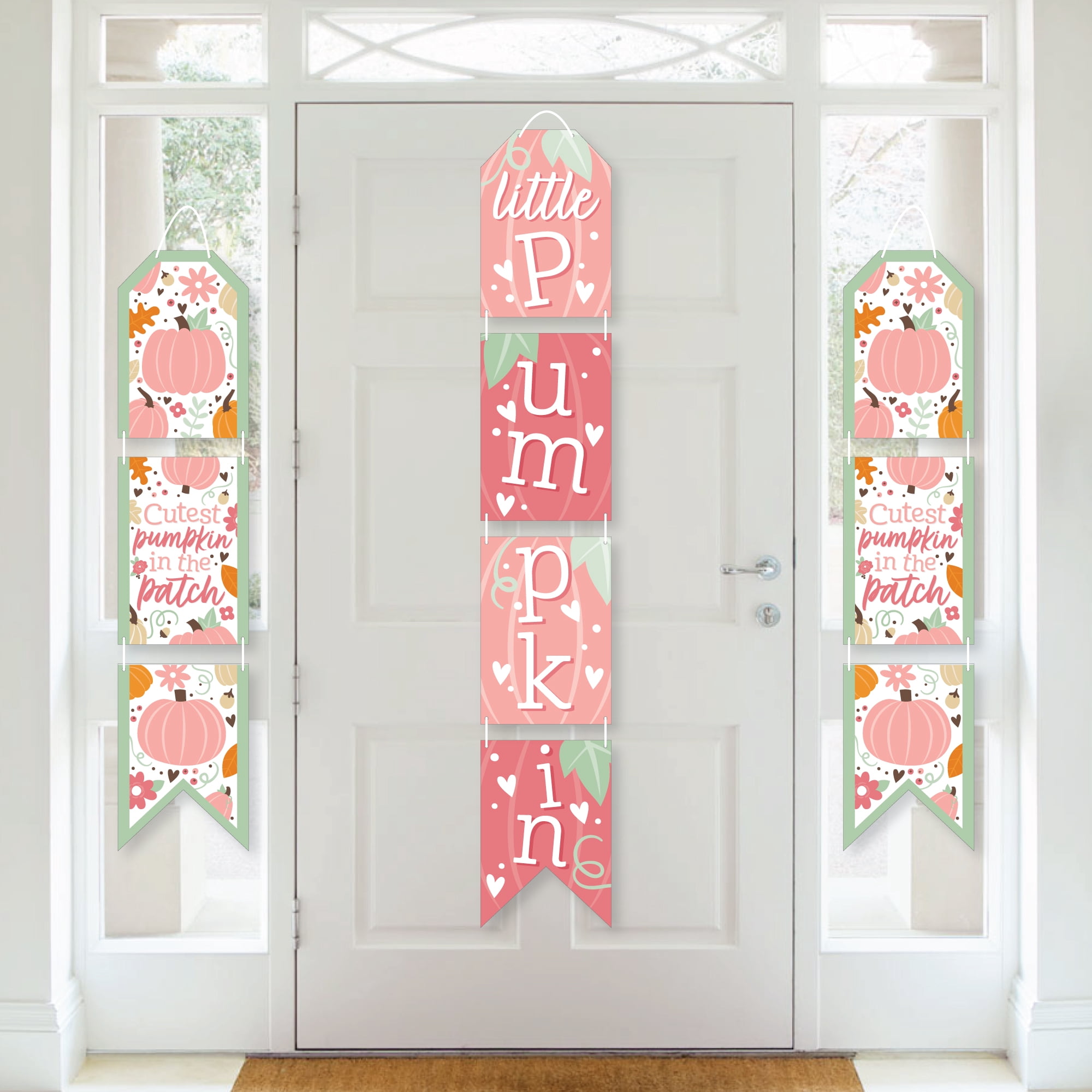 Big Dot of Happiness Girl Little Pumpkin - Vertical Paper Door Banners ...