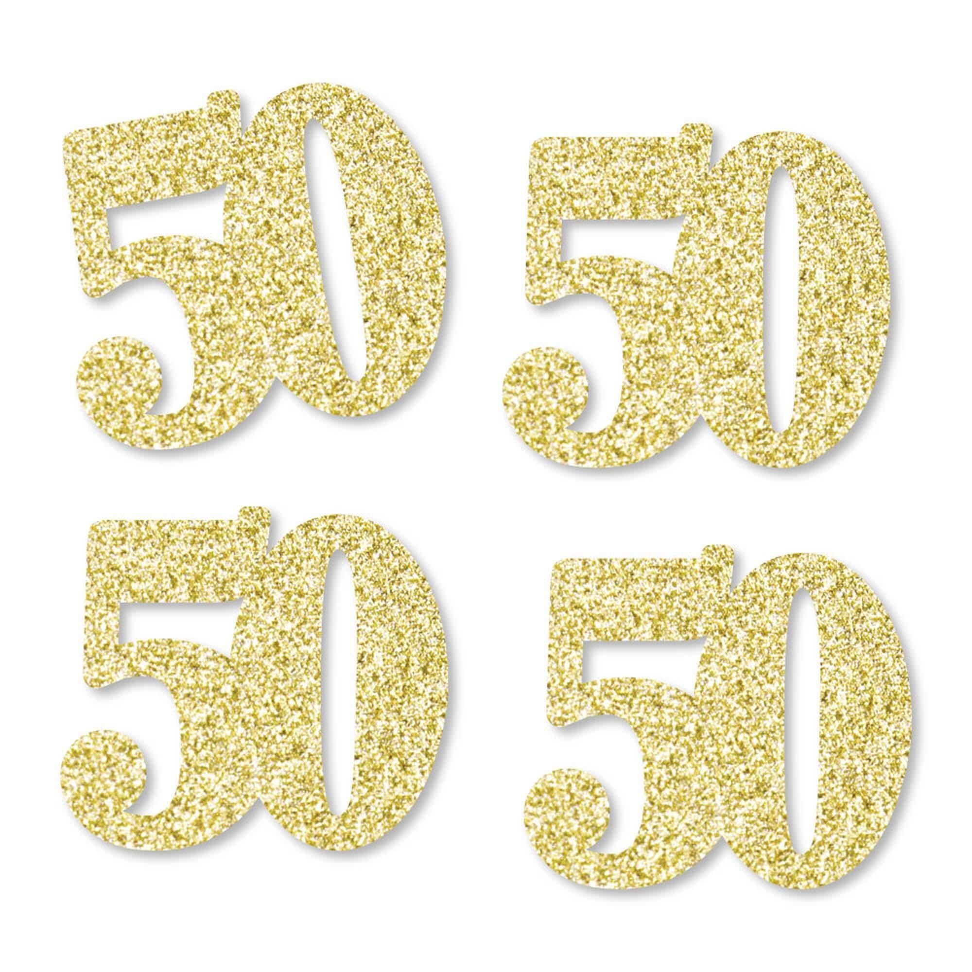Big Dot of Happiness Gold Glitter 50 - No-Mess Real Gold Glitter Cut ...
