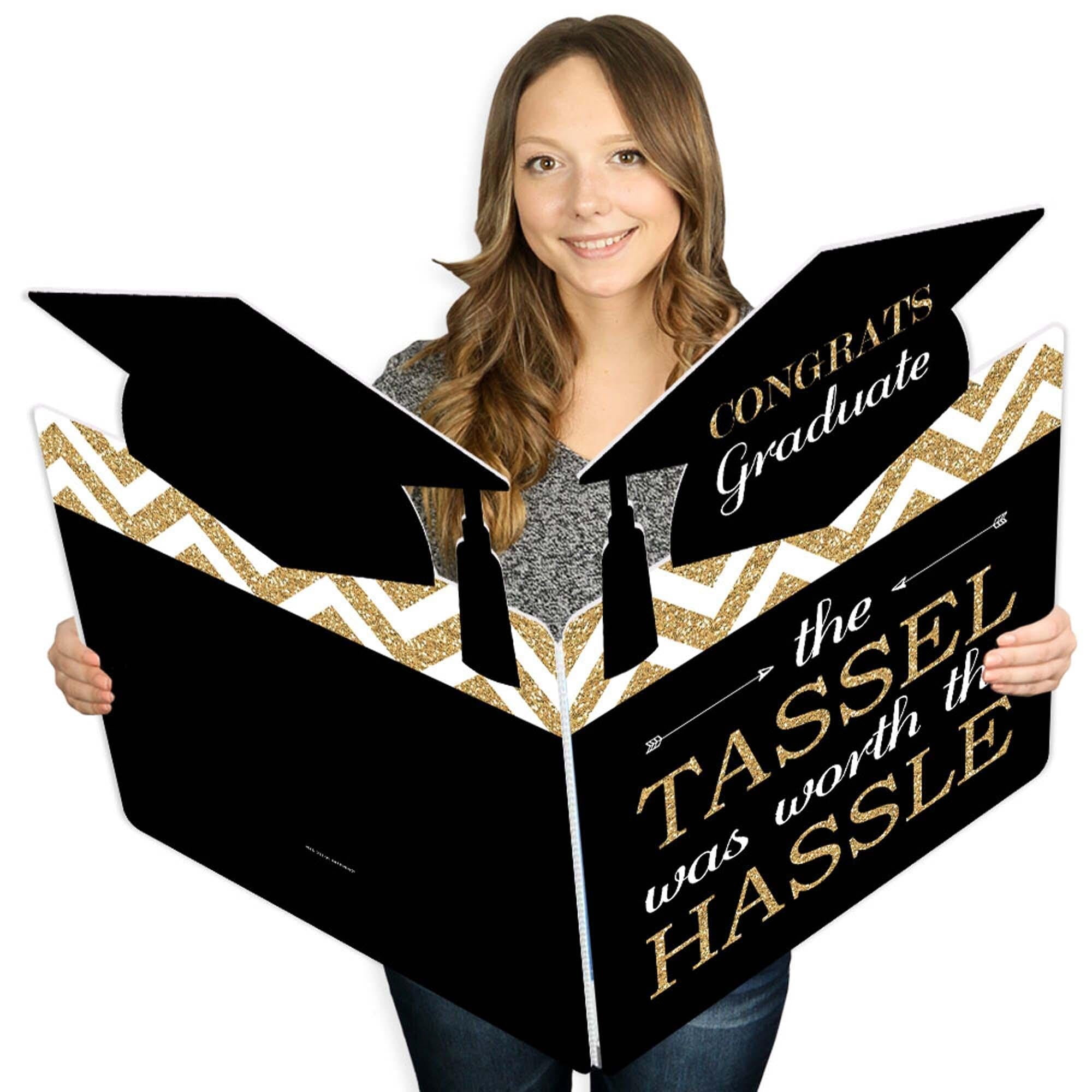 Big Dot of Happiness Gold - Tassel Worth the Hassle - Graduation ...