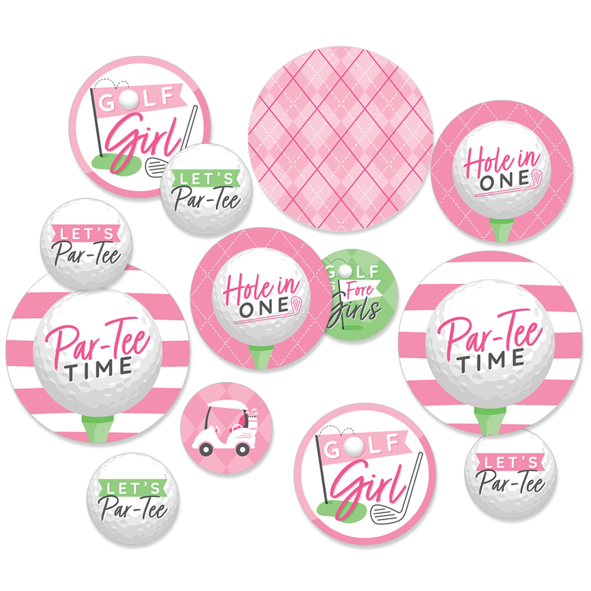 Big Dot of Happiness Golf Girl - Pink Birthday Party or Baby Shower ...