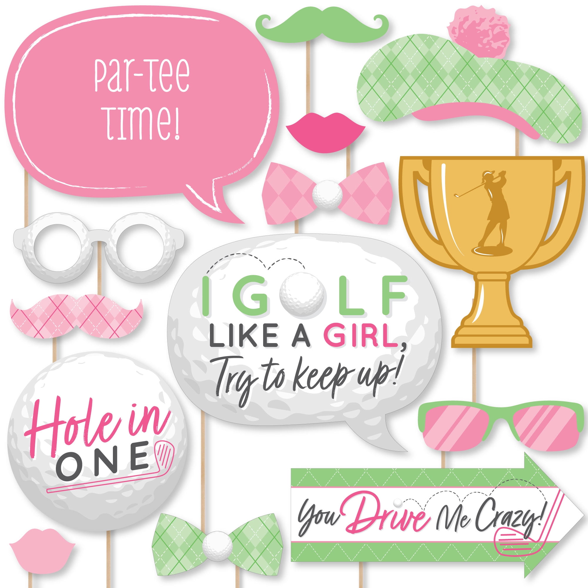 Big Dot of Happiness Golf Girl - Pink Birthday Party or Baby Shower ...
