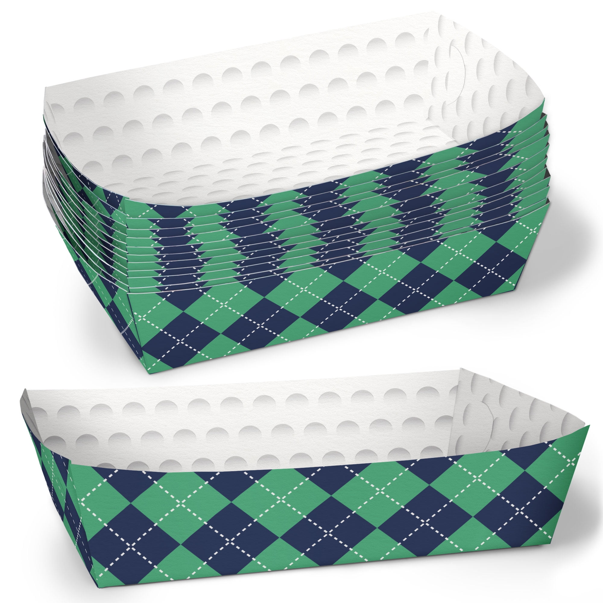 Big Dot of Happiness Golf Party Paper Food Trays, Disposable Double ...