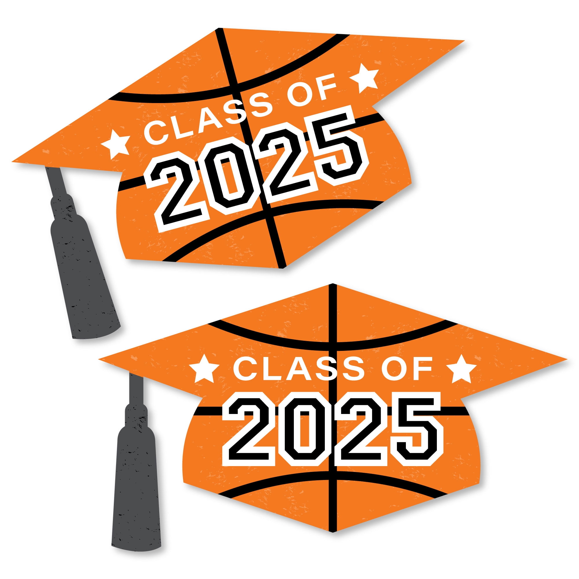 Big Dot of Happiness Grad Basketball - Grad Cap Decorations DIY 2025 ...