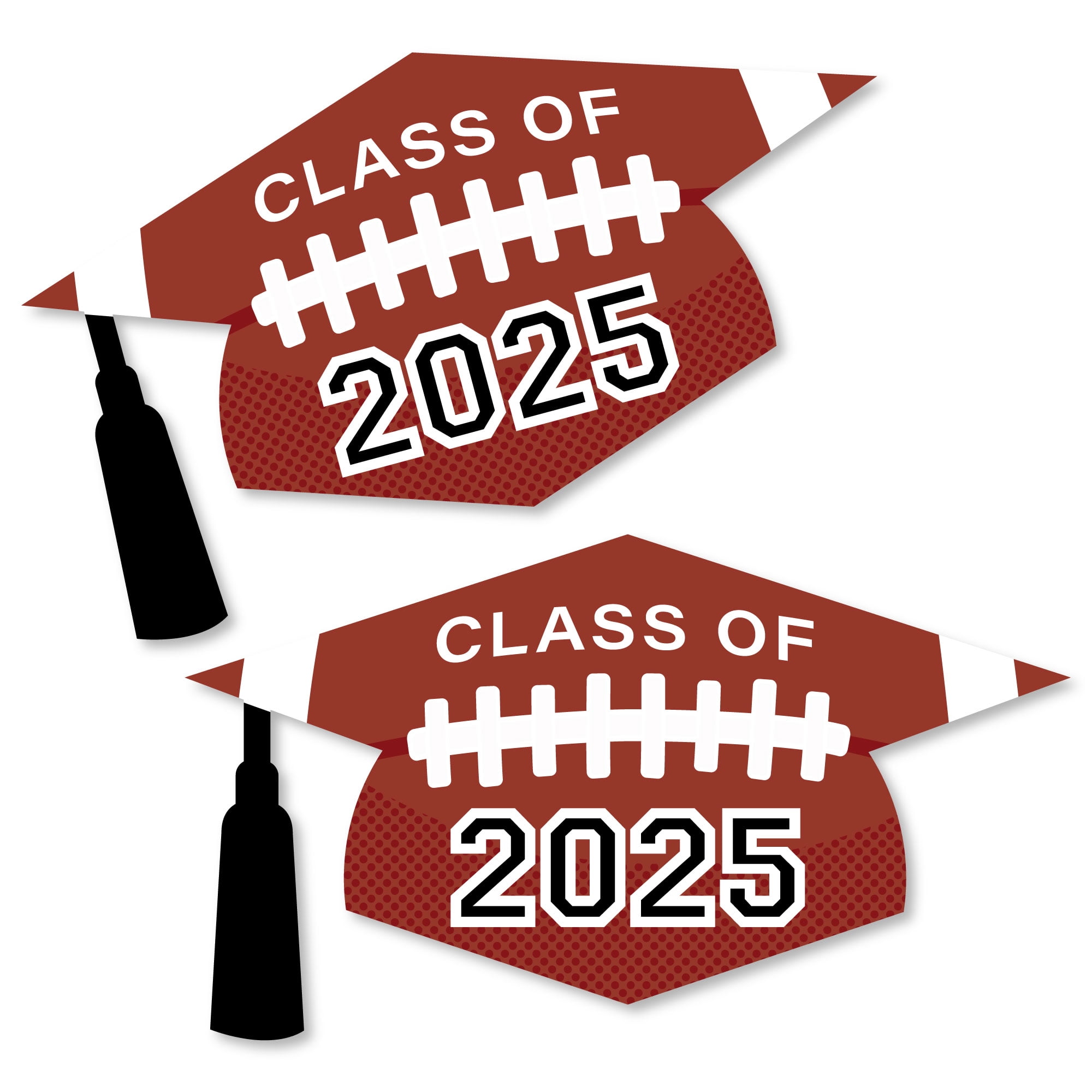 Big Dot of Happiness Grad Football - Grad Cap Decorations DIY 2025 ...