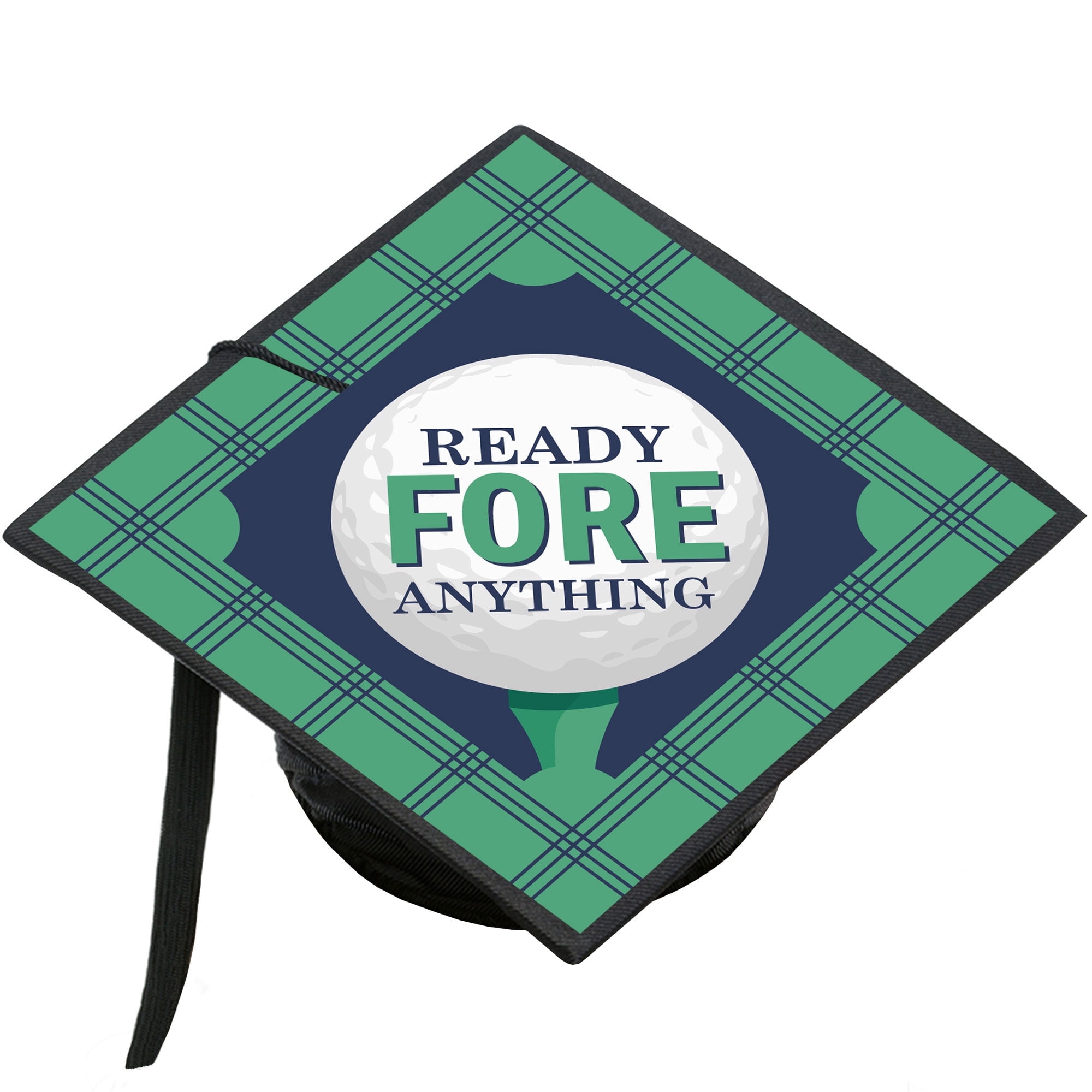 Big Dot of Happiness Grad Golf - Graduation Party Cap Decorations Kit ...