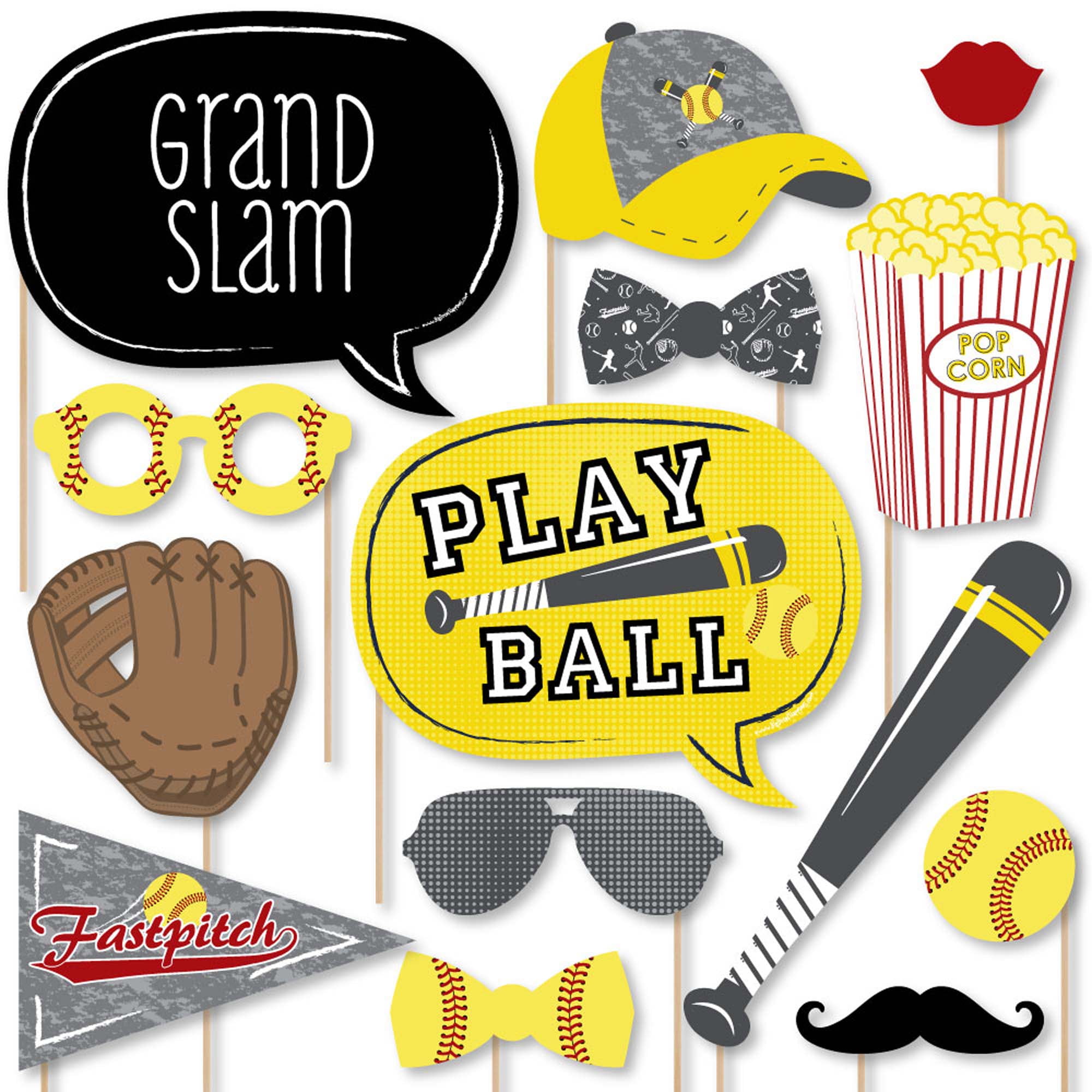 Big Dot of Happiness Grand Slam - Fastpitch Softball - Birthday Party ...