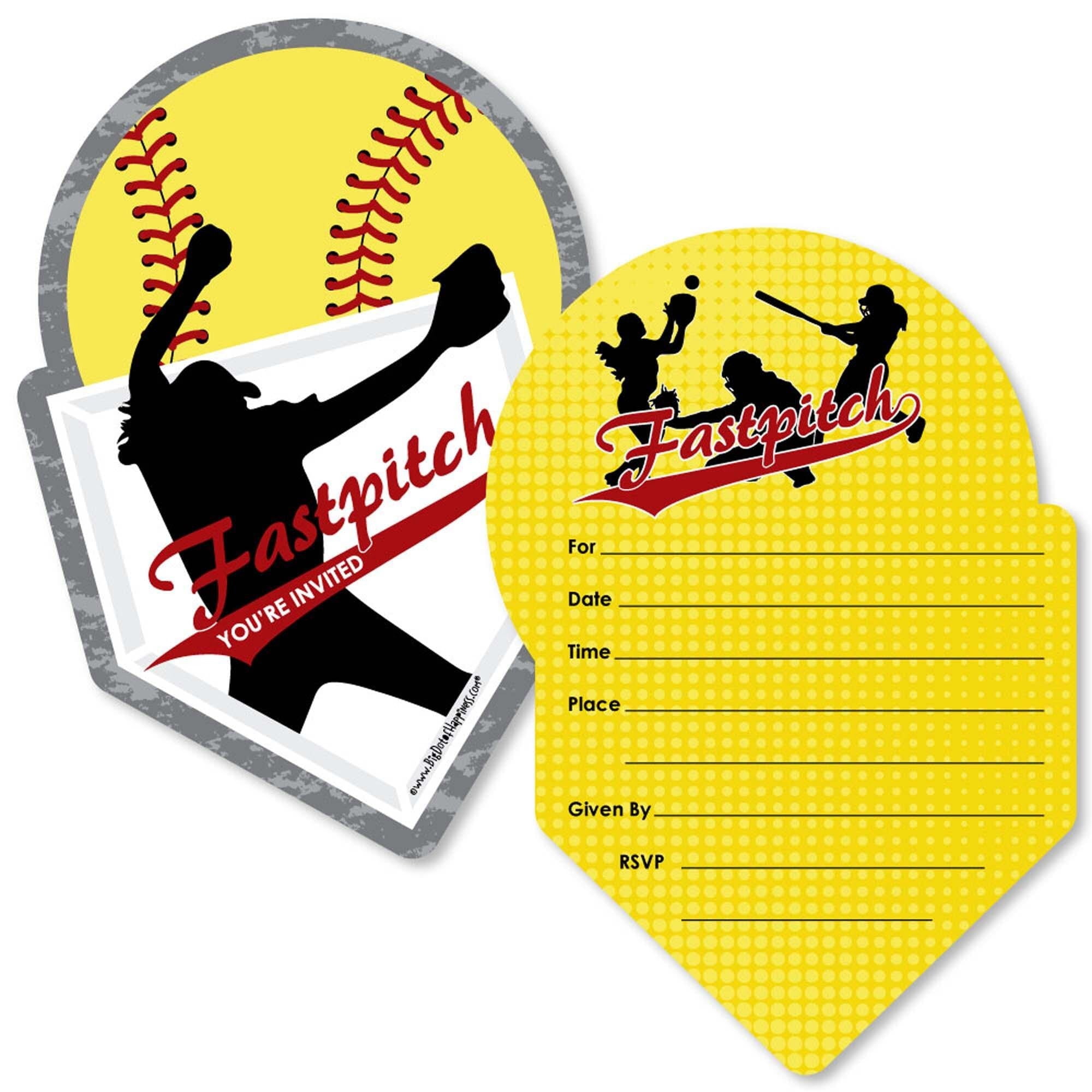 Big Dot of Happiness Grand Slam - Fastpitch Softball - Shaped Fill-in ...
