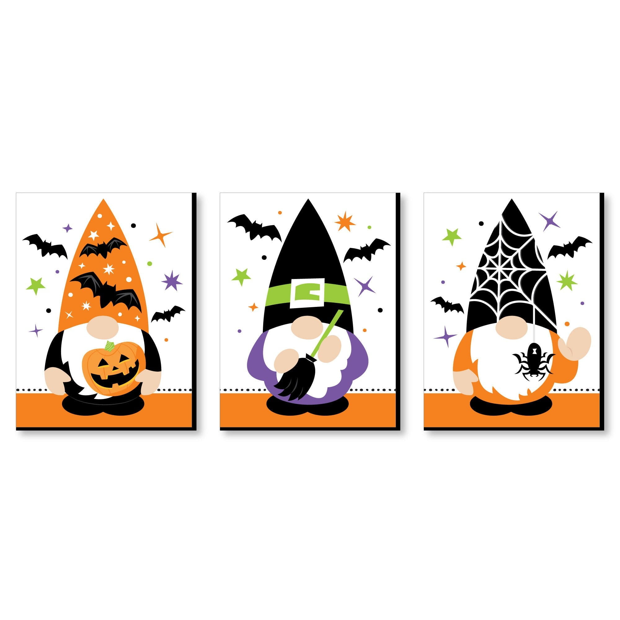 Big Dot of Happiness Halloween Gnomes - Fall Wall Art and Spooky Room ...
