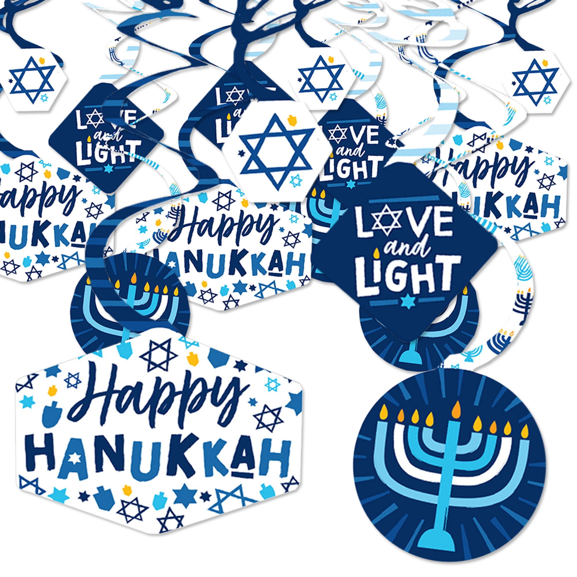 Big Dot of Happiness Hanukkah Menorah - Chanukah Holiday Party Hanging ...