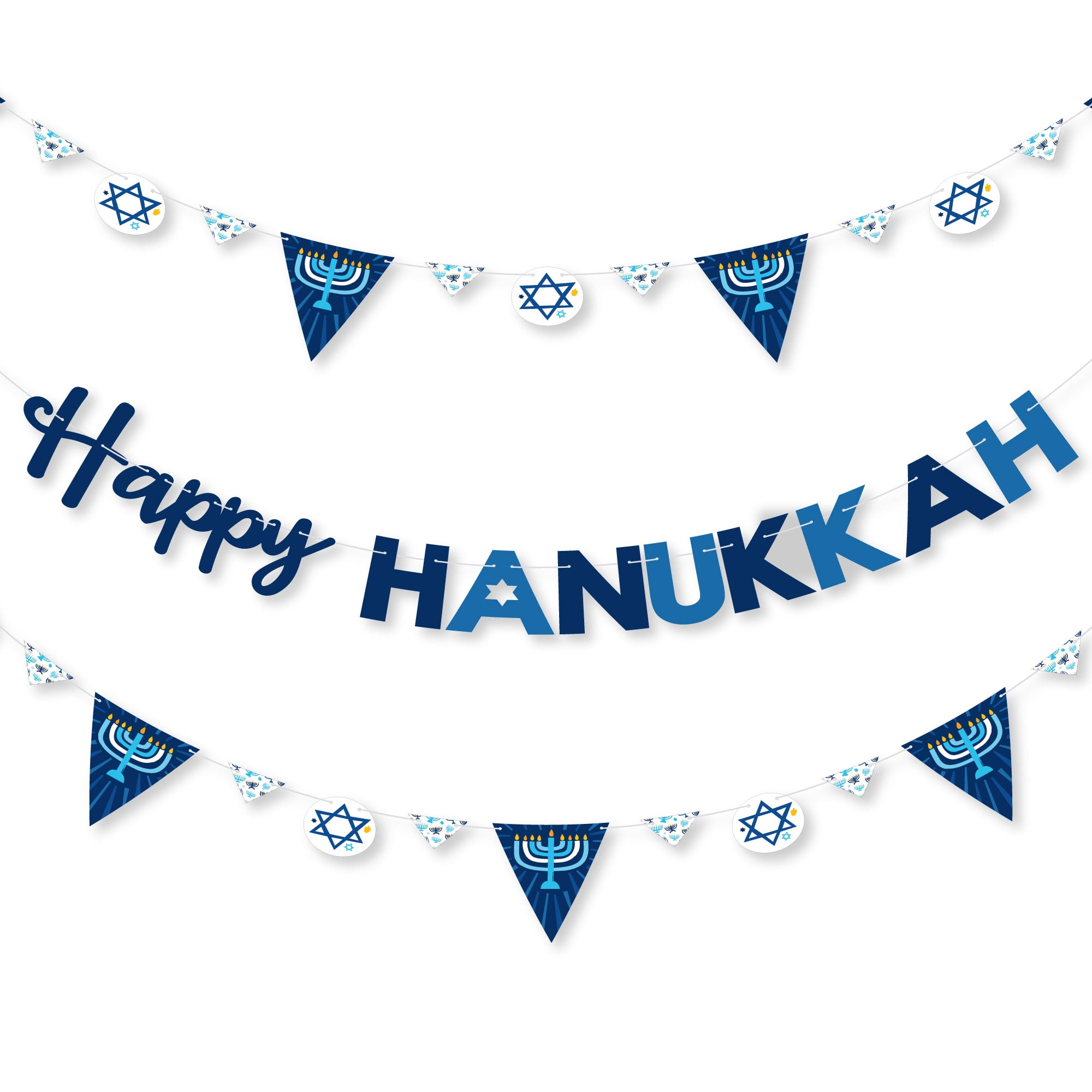 Big Dot of Happiness Hanukkah Menorah - Chanukah Holiday Party Letter ...