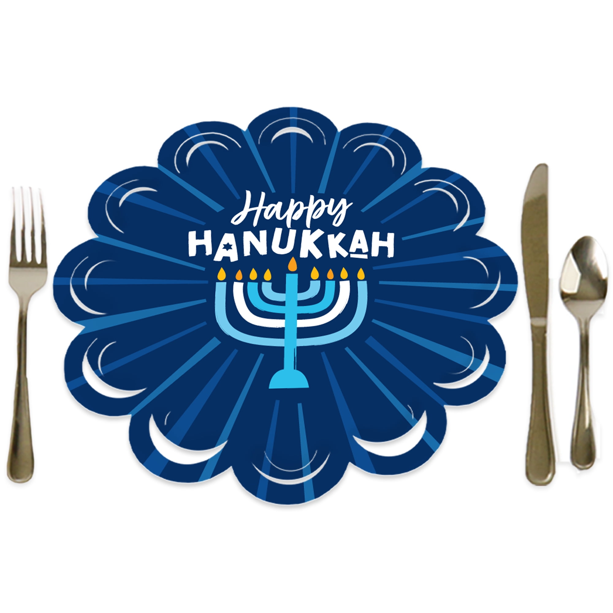 Big Dot of Happiness Hanukkah Menorah - Chanukah Holiday Party Round ...