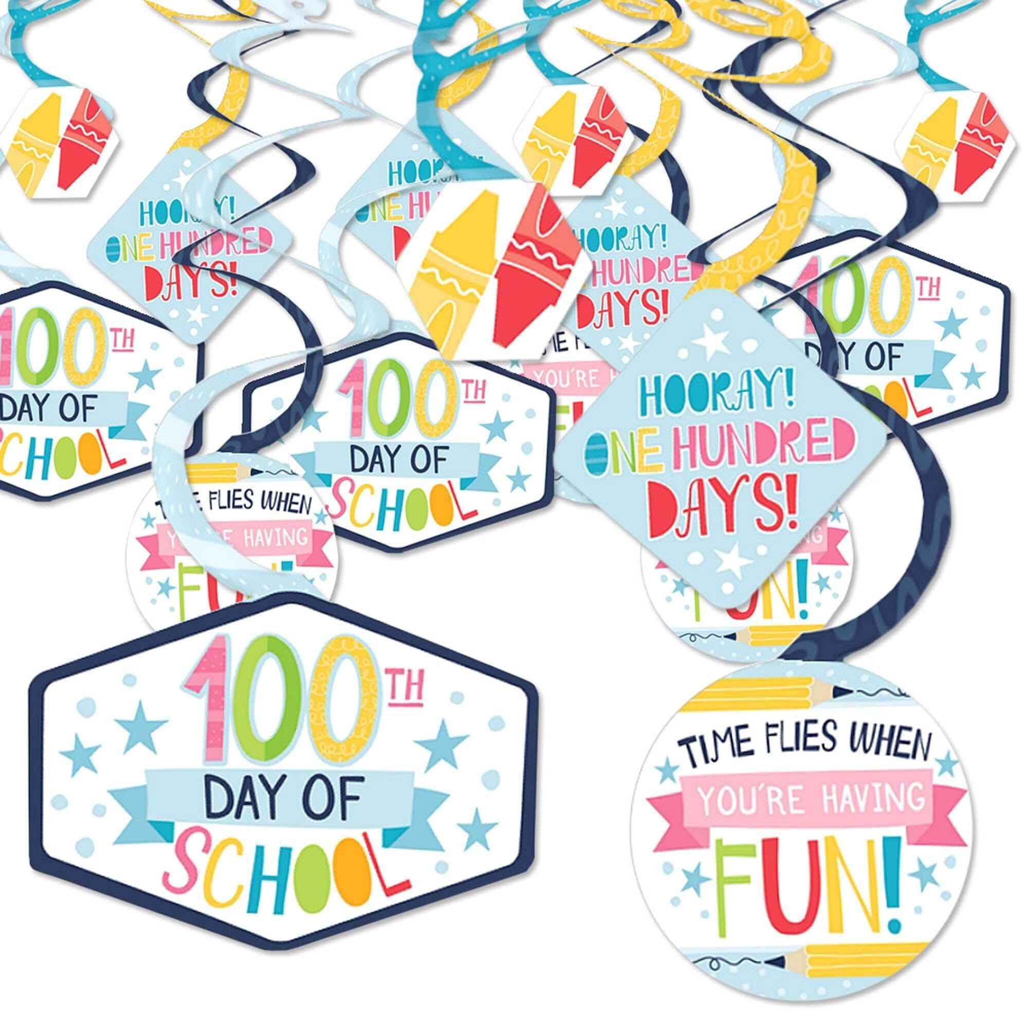 Big Dot of Happiness Happy 100th Day of School - 100 Days Party Hanging ...