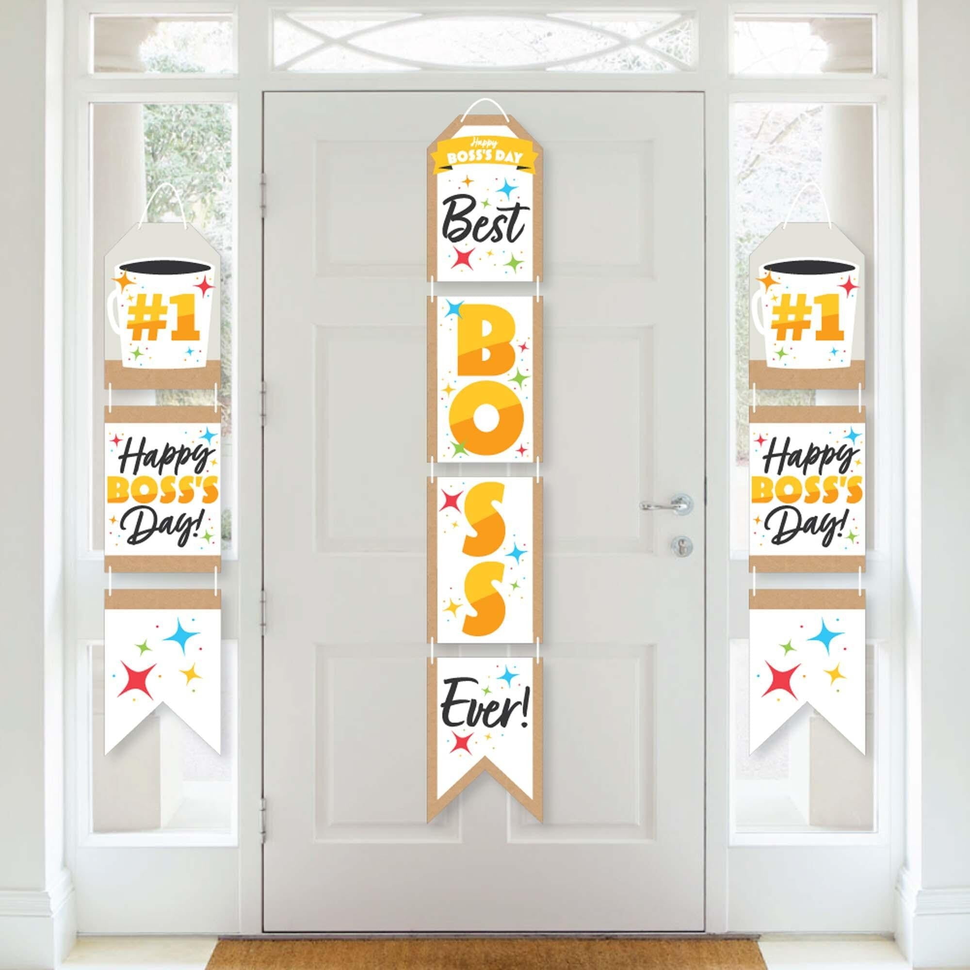 Big Dot of Happiness Happy Boss's Day - Hanging Vertical Paper Door ...