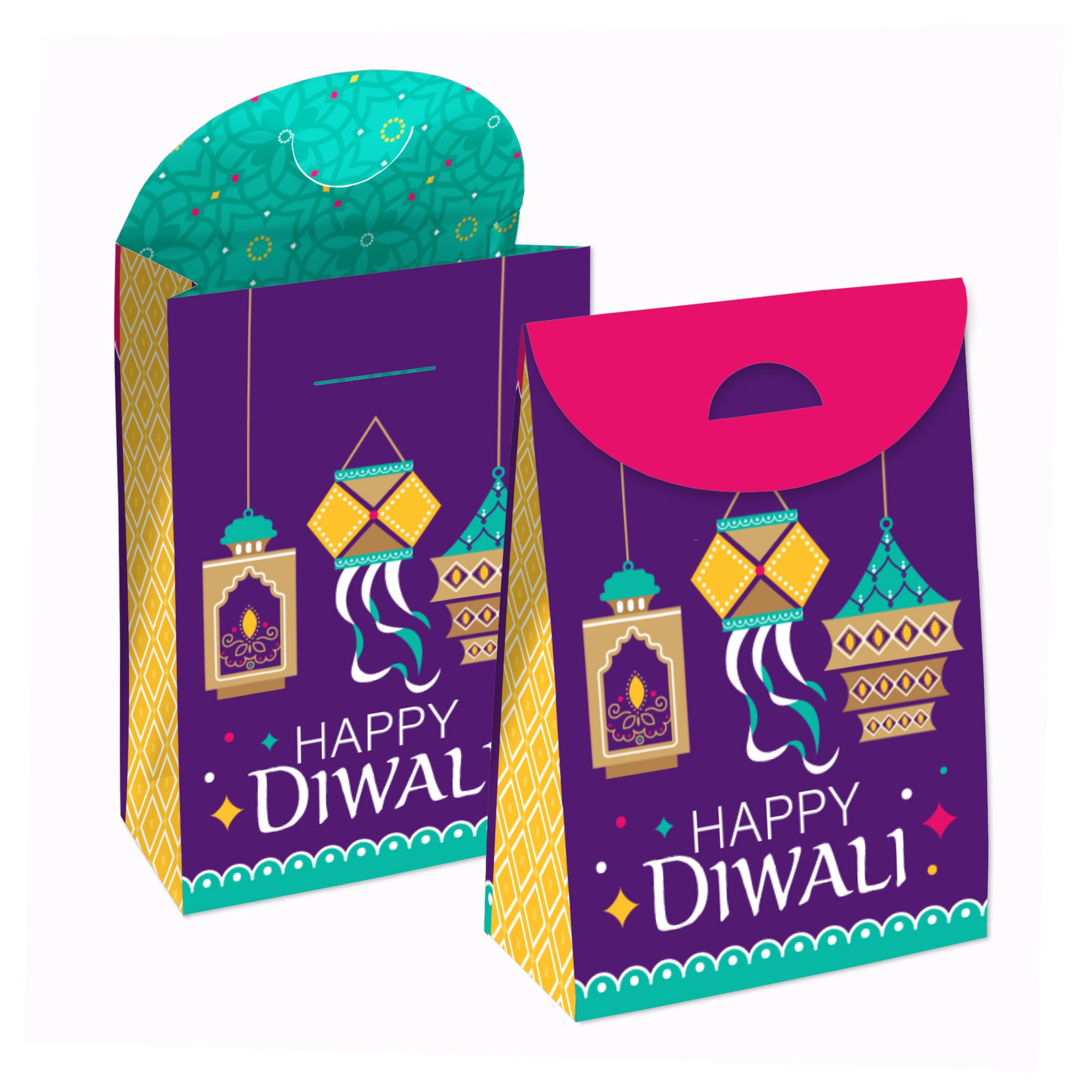 Big Dot of Happiness Happy Diwali - Festival of Lights Gift Favor Bags ...