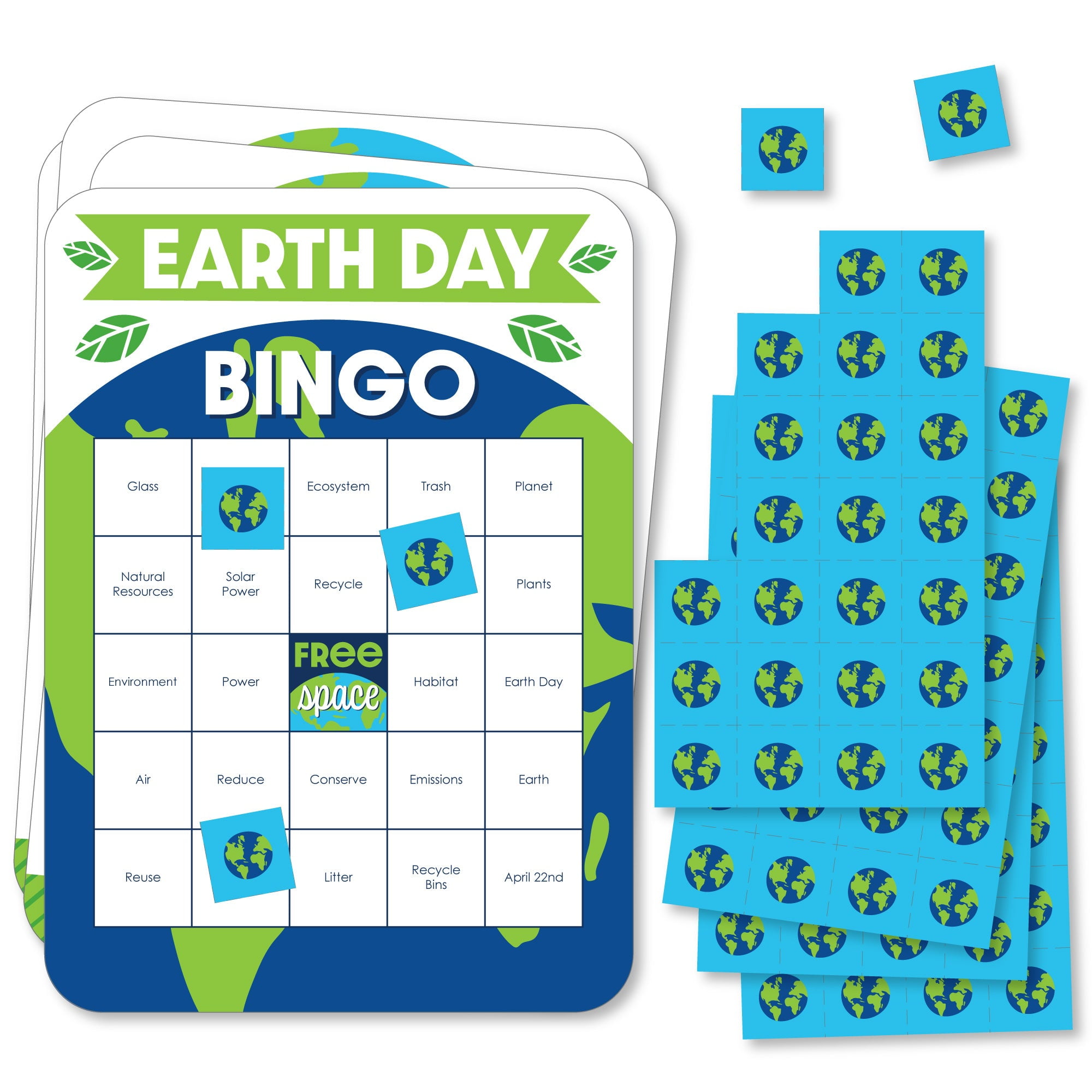 Big Dot of Happiness Happy Earth Day - Bingo Cards and Markers - Save ...