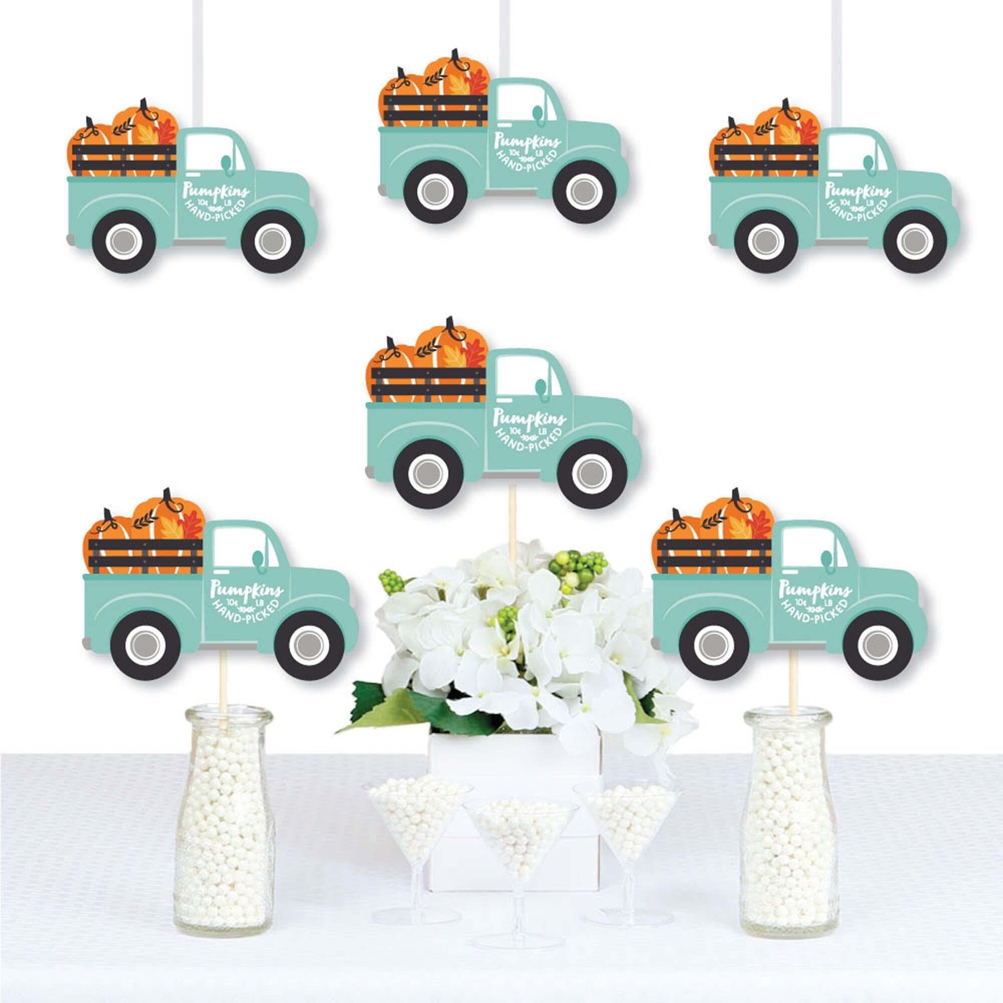 Big Dot of Happiness Happy Fall Truck - Decorations DIY Harvest Pumpkin ...