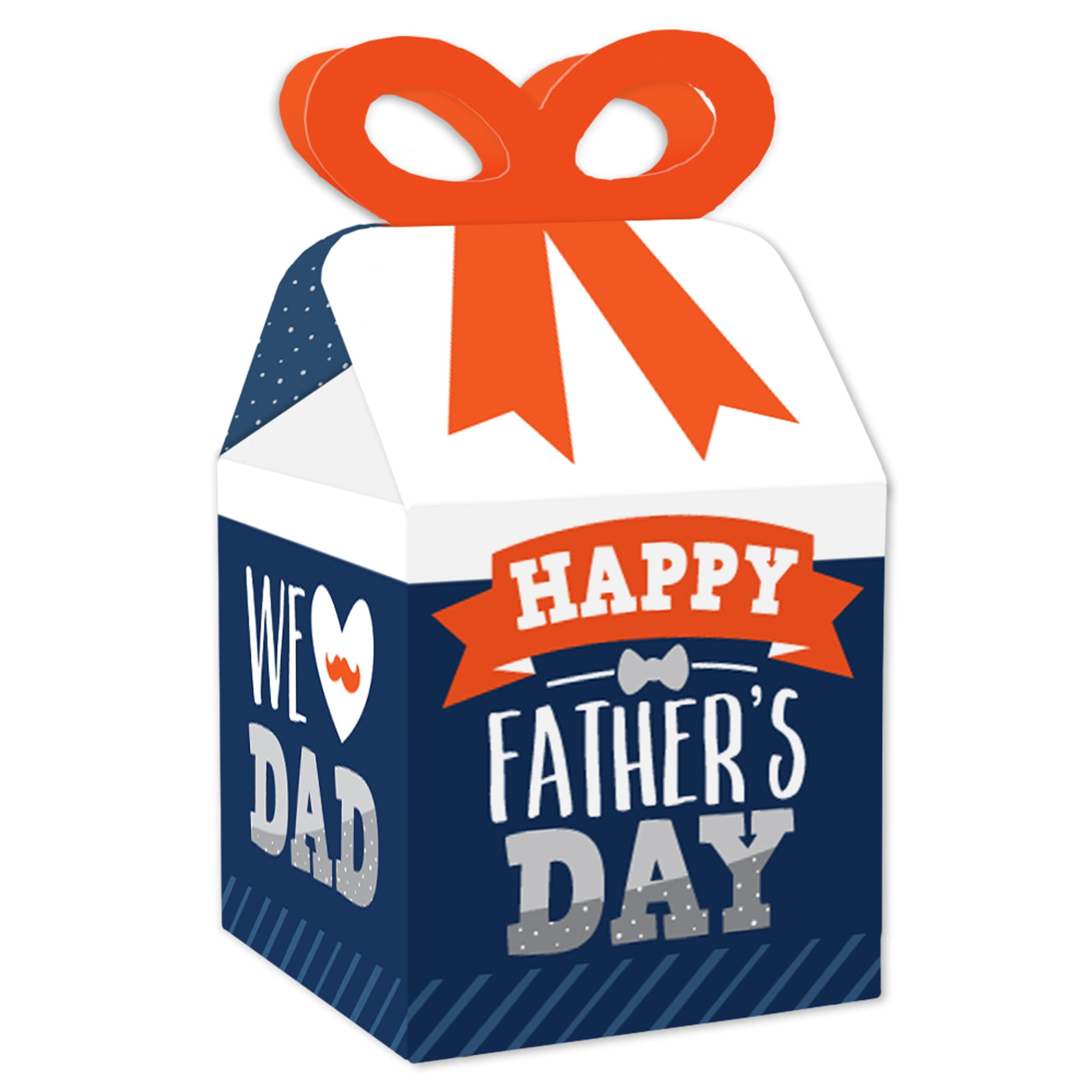 Big Dot of Happiness Happy Father's Day - Square Favor Gift Boxes - We ...