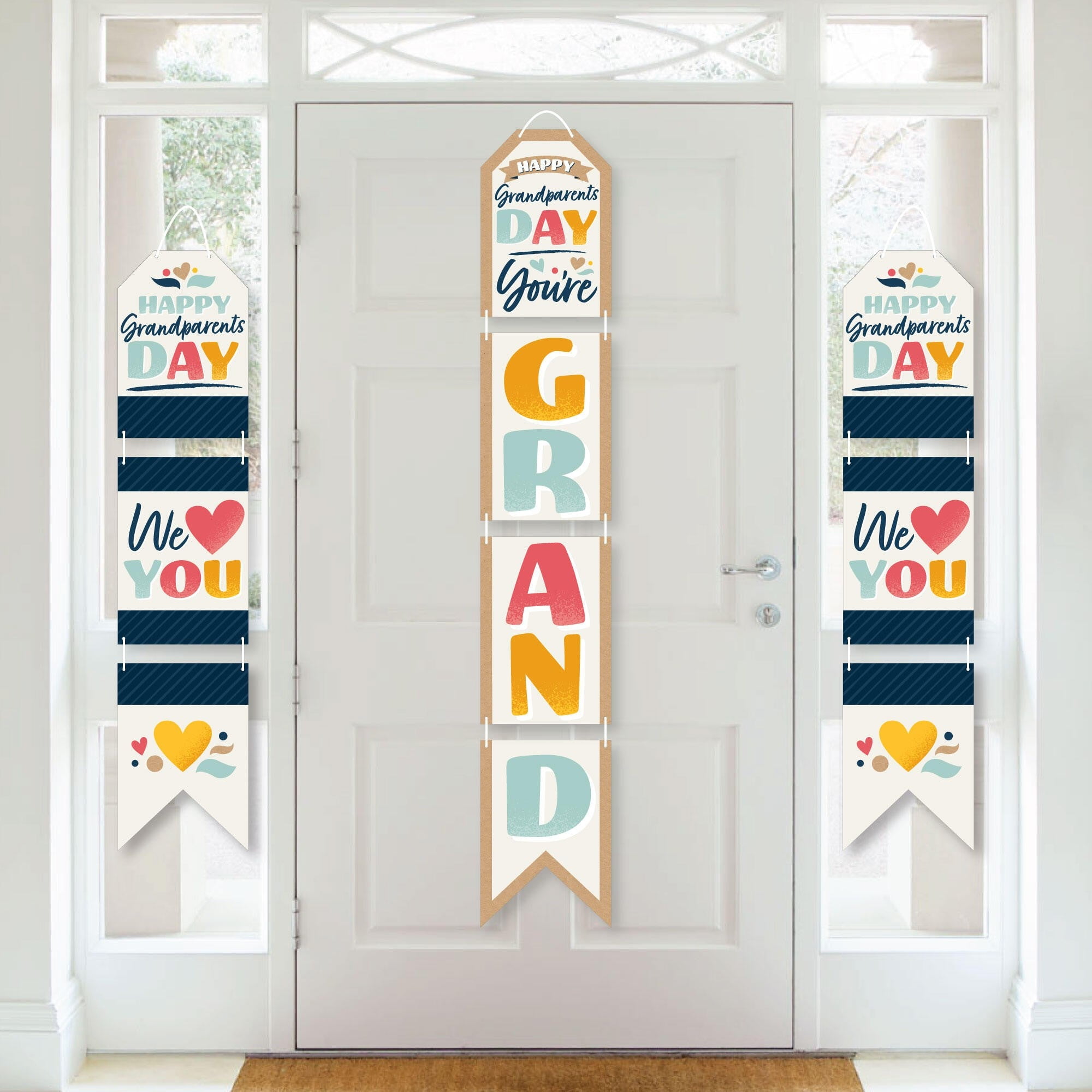 Big Dot of Happiness Happy Grandparents Day - Hanging Vertical Paper ...