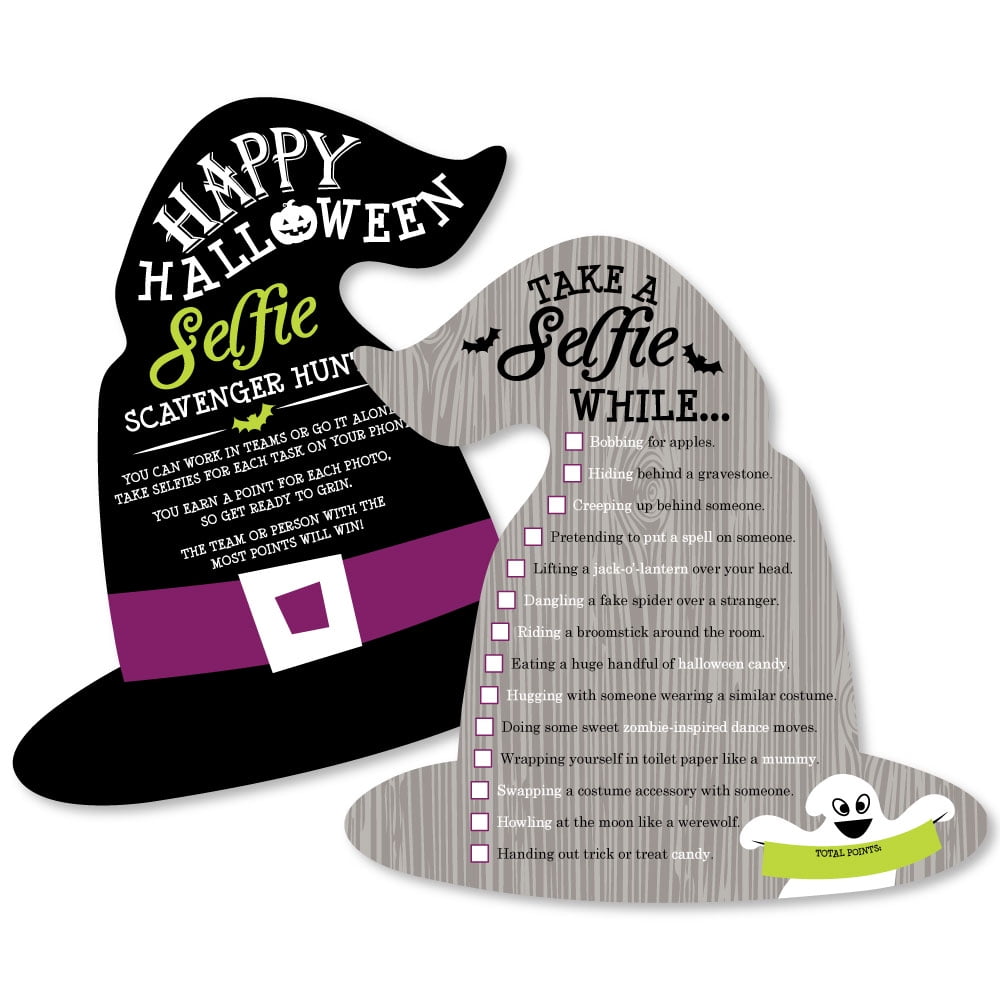 Big Dot of Happiness Happy Halloween - Selfie Scavenger Hunt - Witch ...