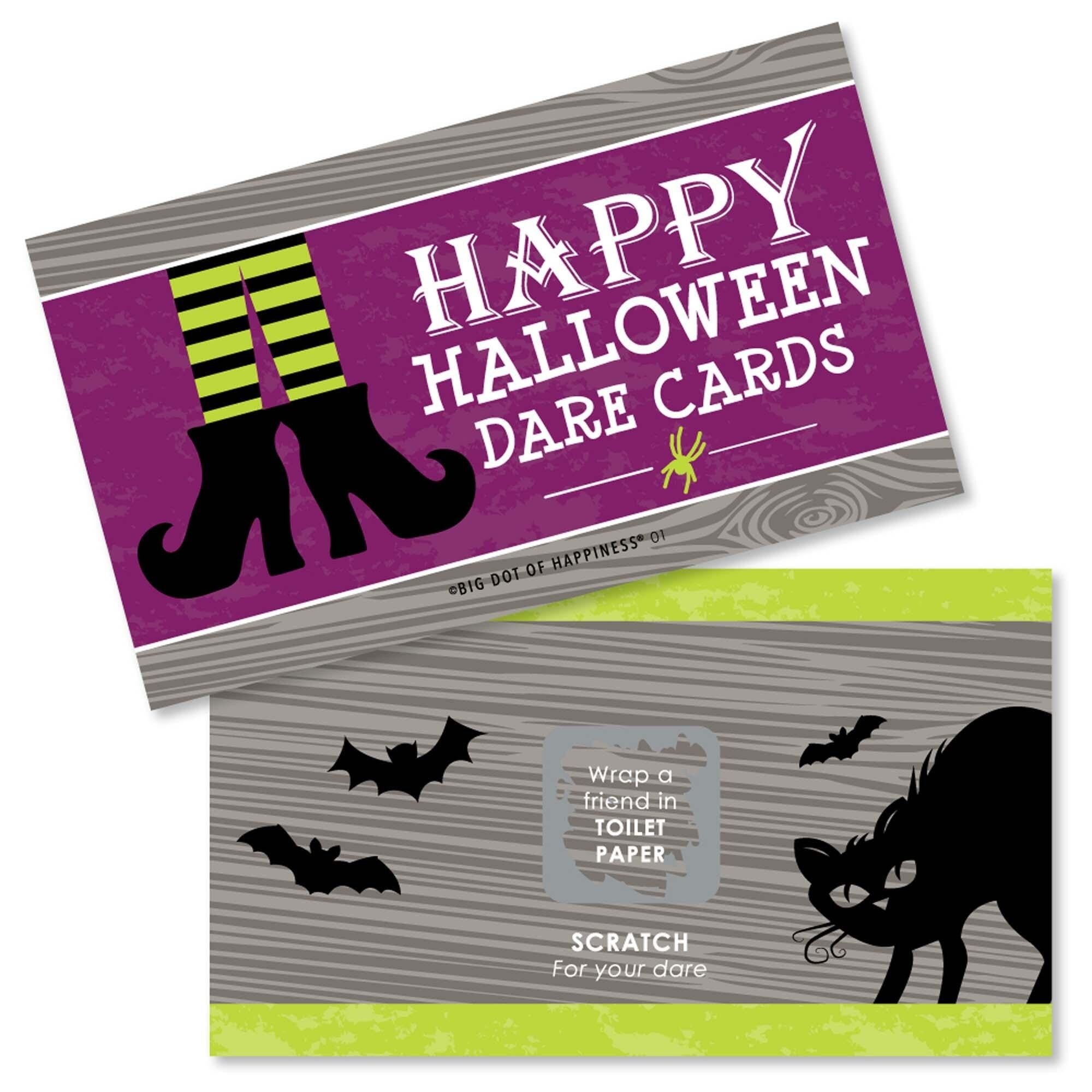 Big Dot of Happiness Happy Halloween - Witch Party Game Scratch Off ...