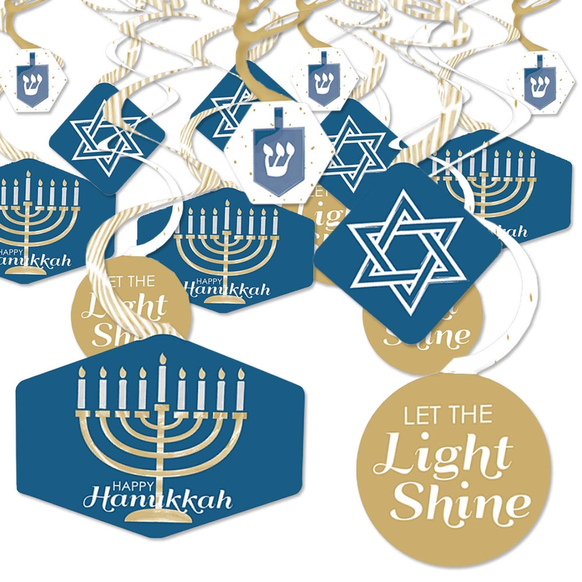 Big Dot of Happiness Happy Hanukkah - Chanukah Hanging Decor - Party ...