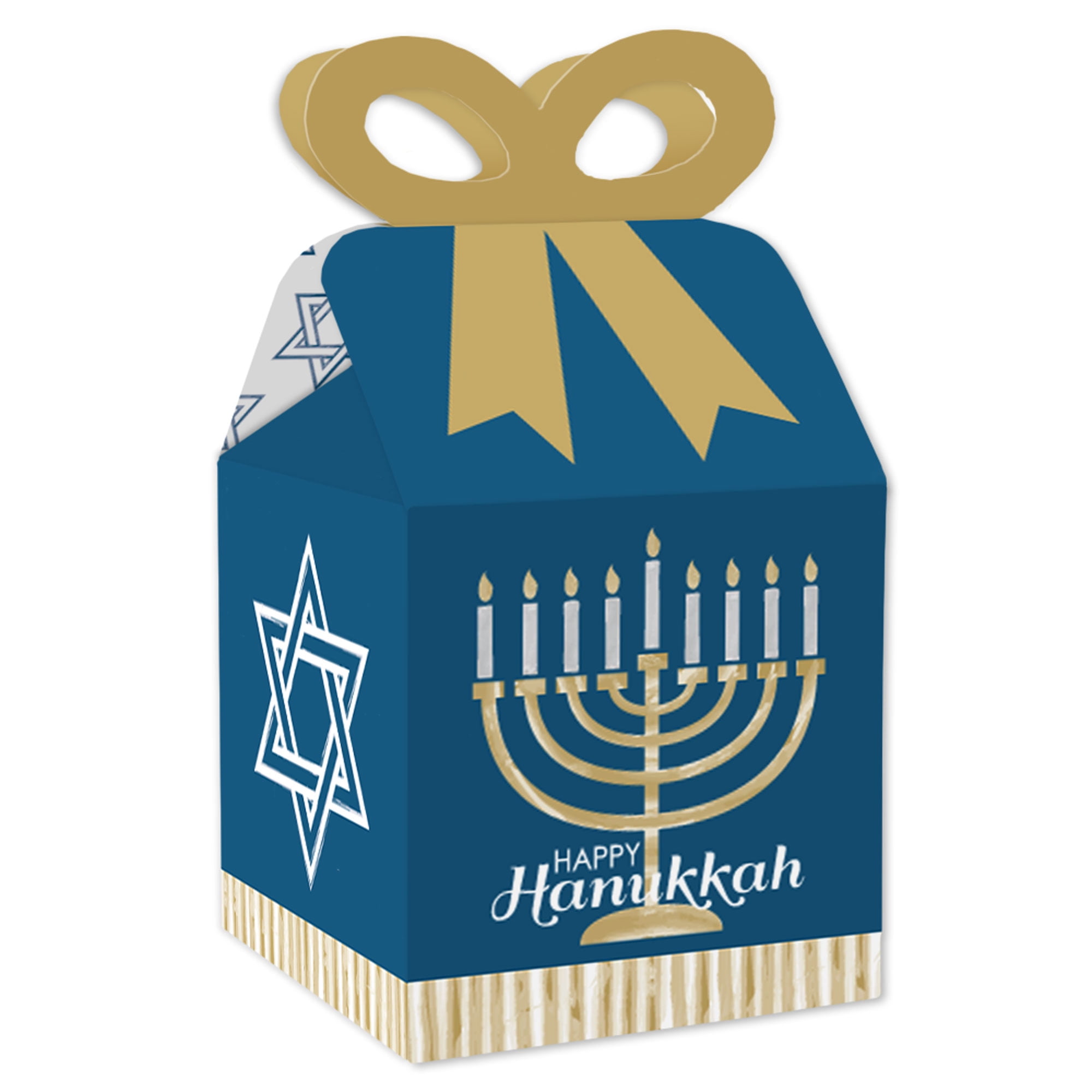 Big Dot of Happiness Happy Hanukkah - Square Favor Gift Boxes ...