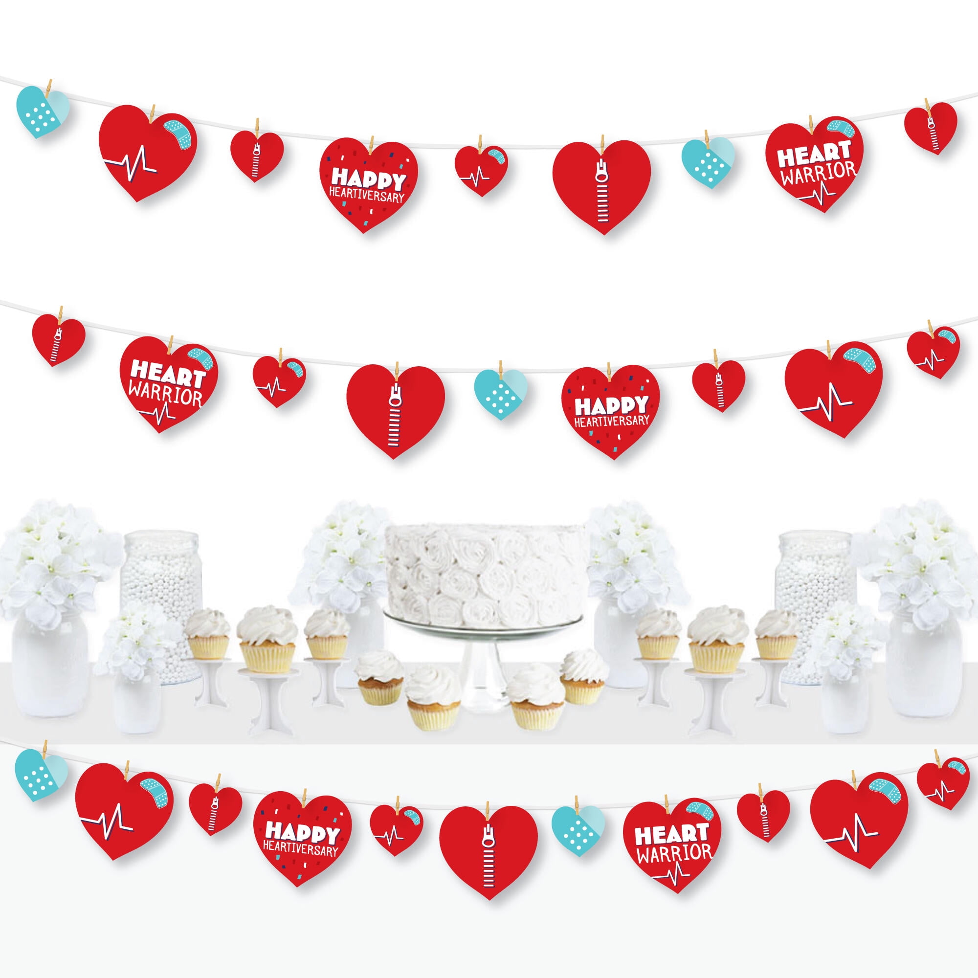 Big Dot of Happiness Happy Heartiversary - CHD Awareness DIY ...