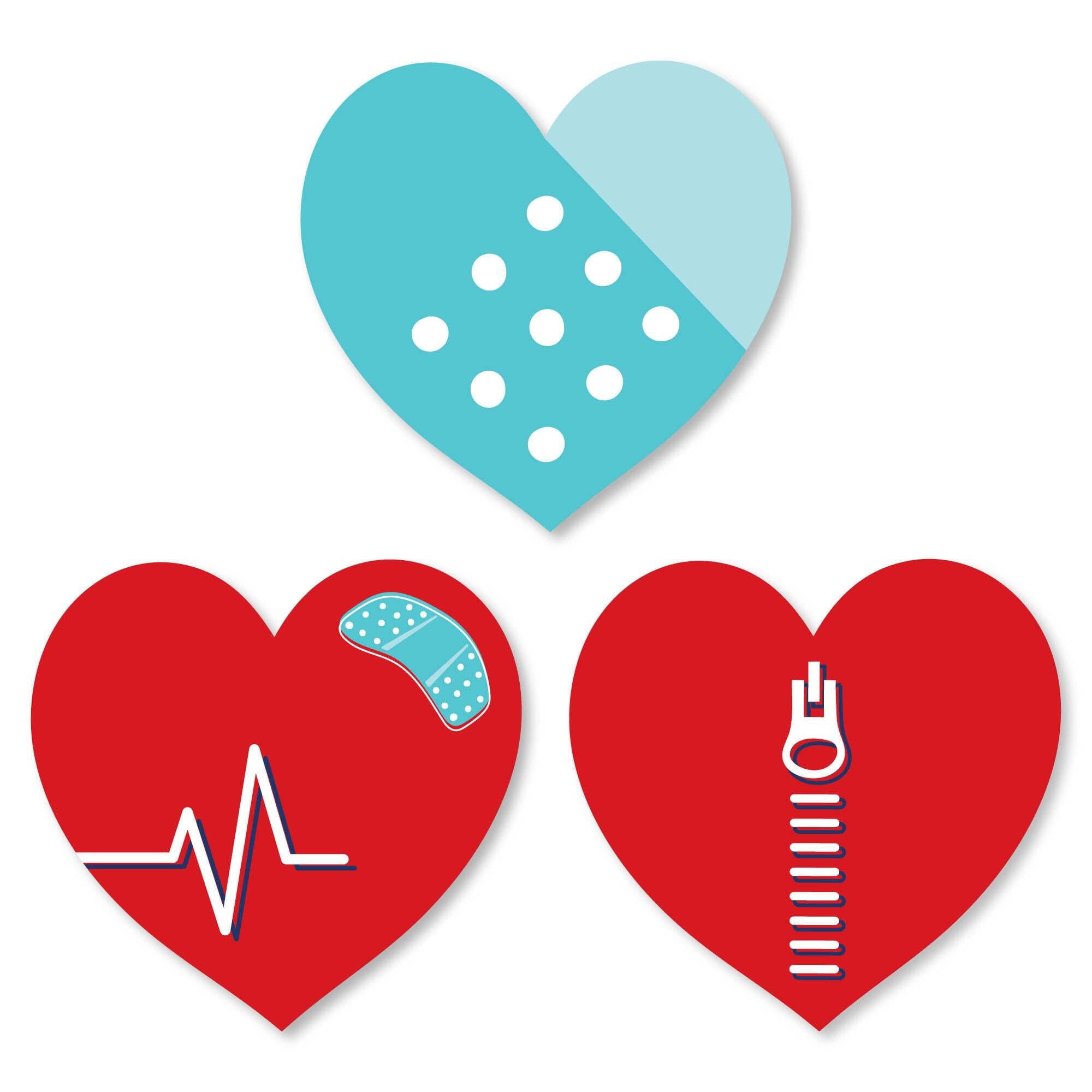 Big Dot of Happiness Happy Heartiversary - DIY Shaped CHD Awareness Cut ...