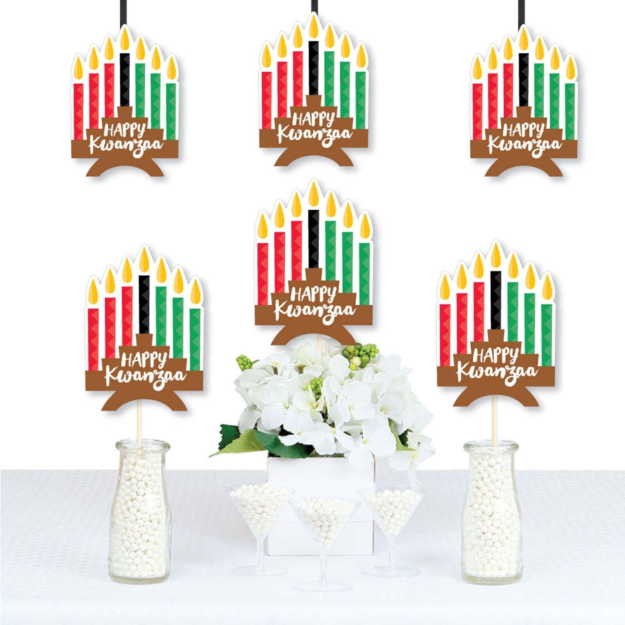 Big Dot of Happiness Happy Kwanzaa - Kinara Decorations Diy Party ...
