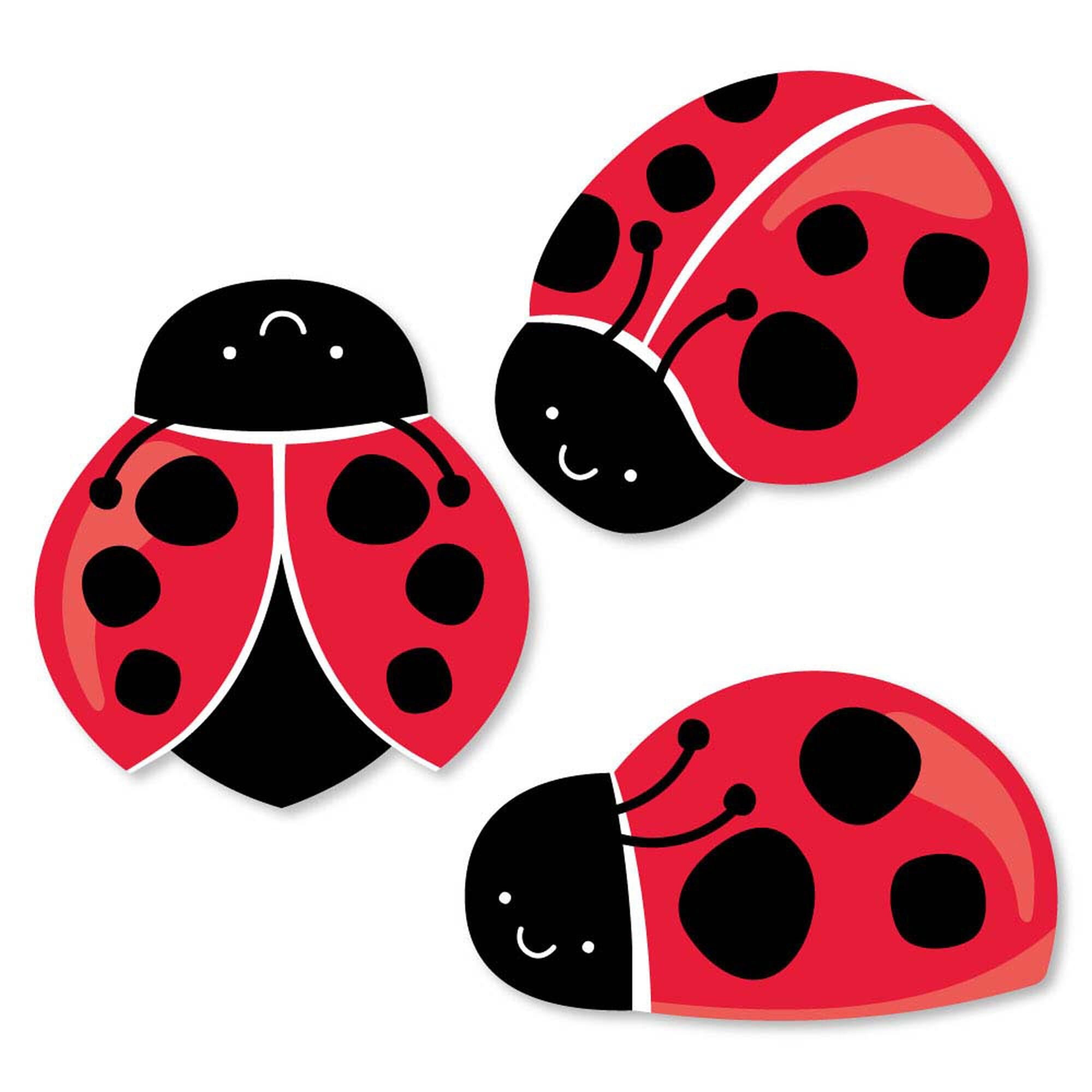 Big Dot of Happiness Happy Little Ladybug - DIY Shaped Baby Shower or ...