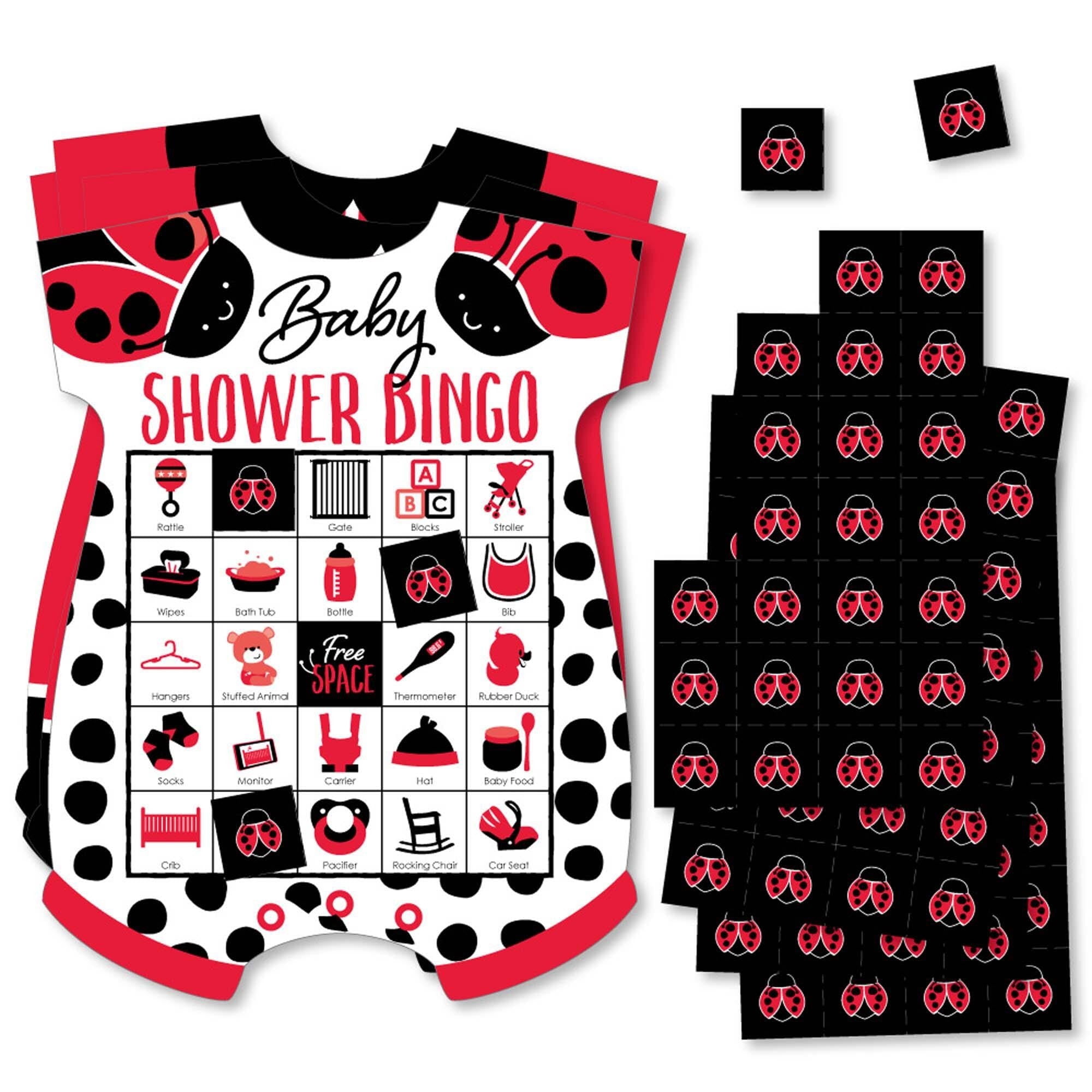 Big Dot of Happiness Happy Little Ladybug - Picture Bingo Cards and ...