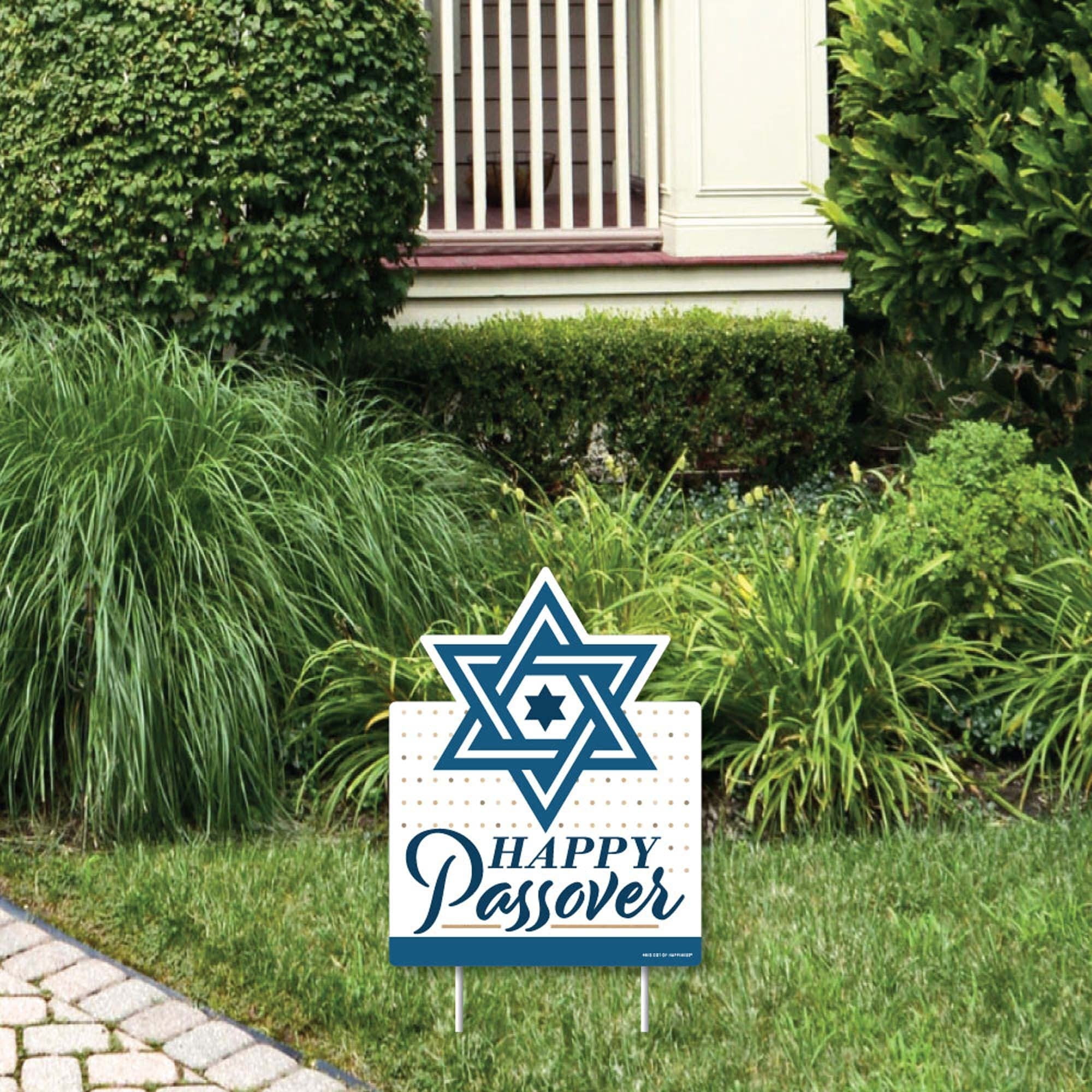 Big Dot of Happiness Happy Passover - Outdoor Lawn Sign - Pesach Party ...