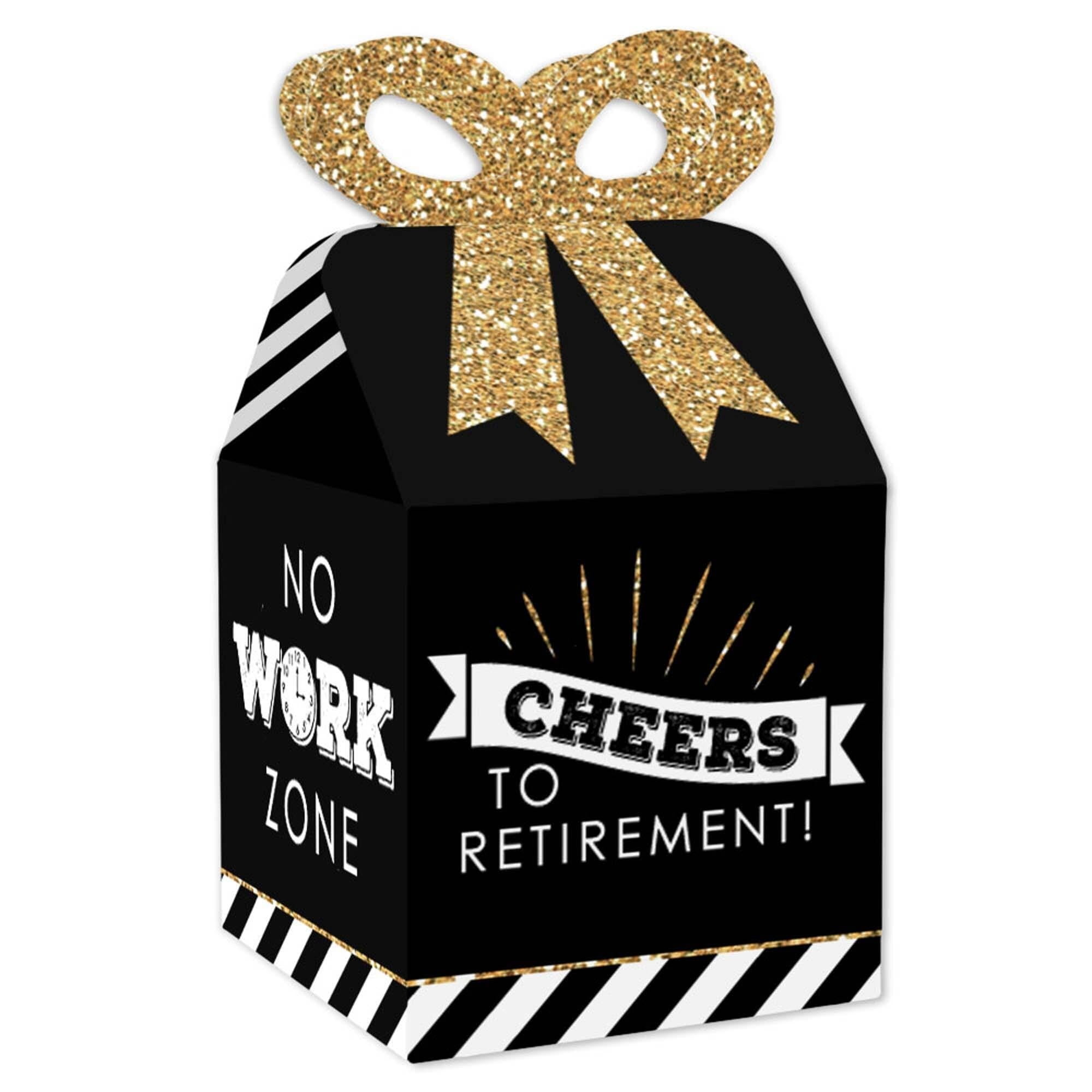 Big Dot of Happiness Happy Retirement - Square Favor Gift Boxes ...